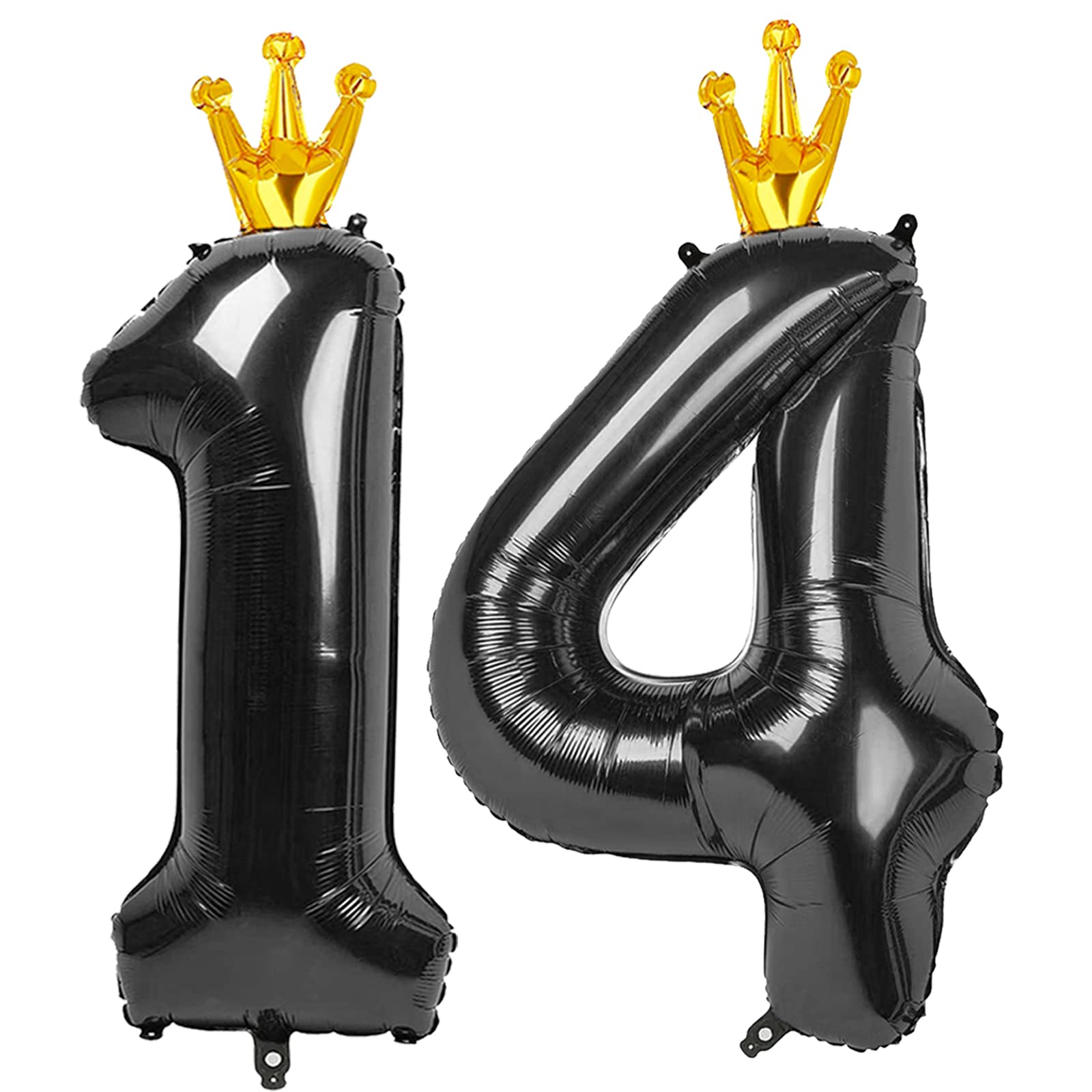 Snapklik.com : Black Number 14 Balloon 40 Inch, 14 Number Balloon, 14th ...