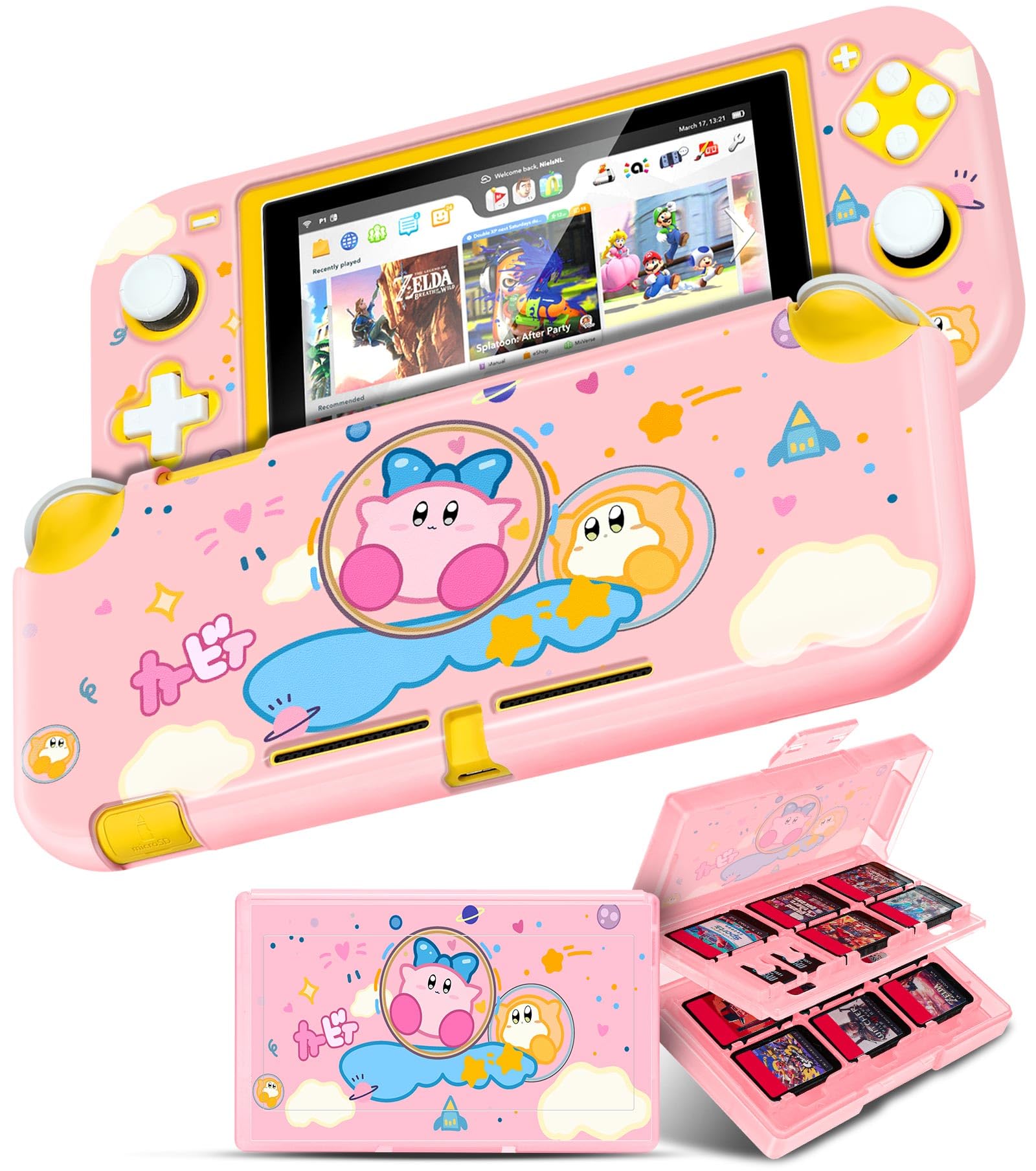 Amazon.com: Xinocy (2in1) for Nintendo Switch Lite Case +24 Switch Game ...
