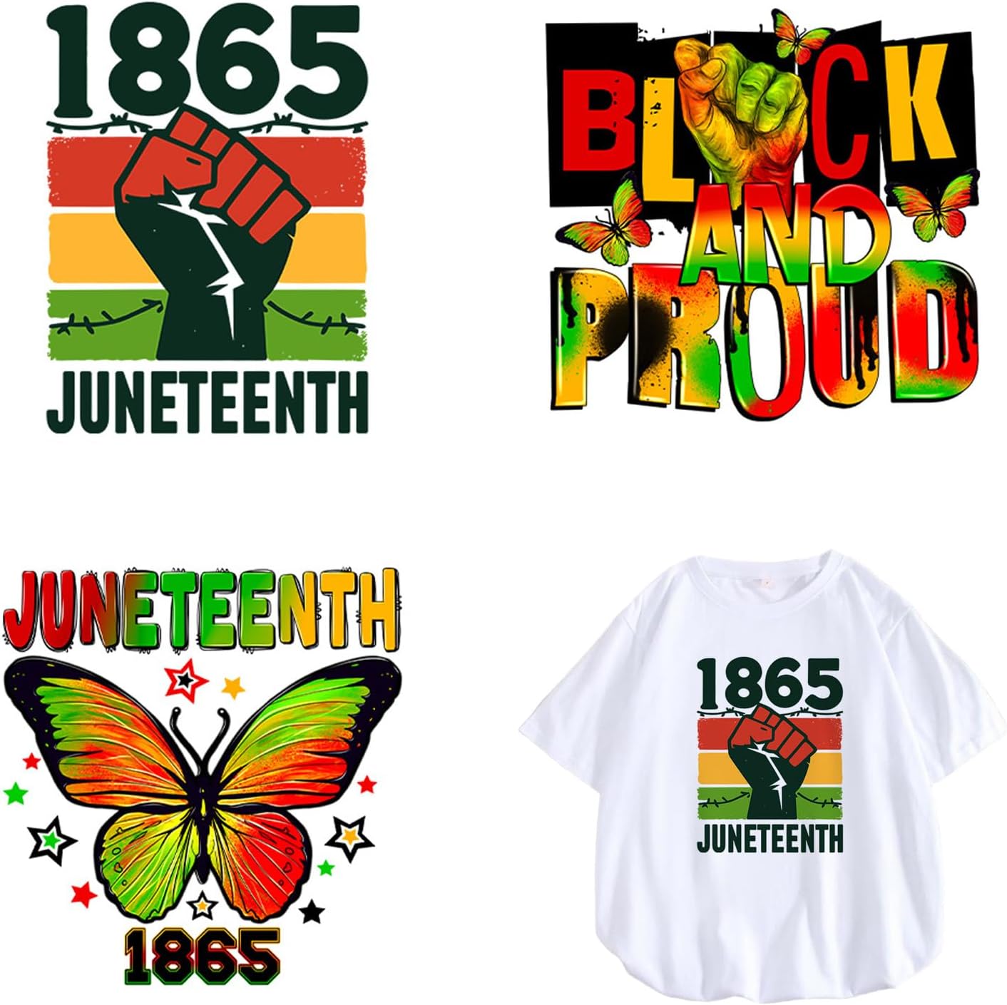 Amazon.com: Juneteenth Iron on Vinyl Stickers Heat Transfer Vinyl ...