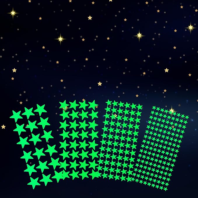 Amazon.com: 554pcs Glow in The Dark Stars for Ceiling Star Decals ...