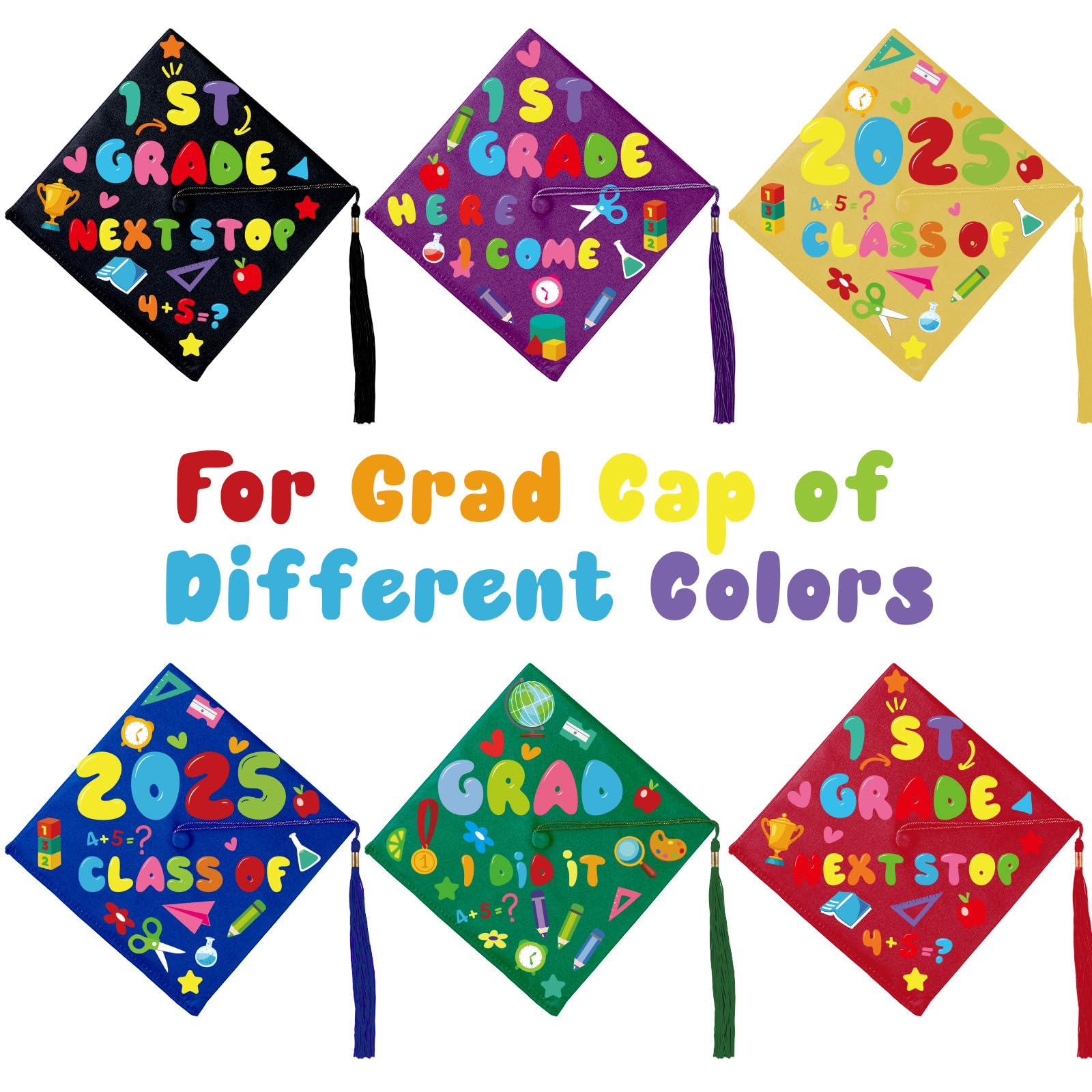 Snapklik.com : 24 Pcs Kindergarten Graduation Cap Topper Craft For Kids ...