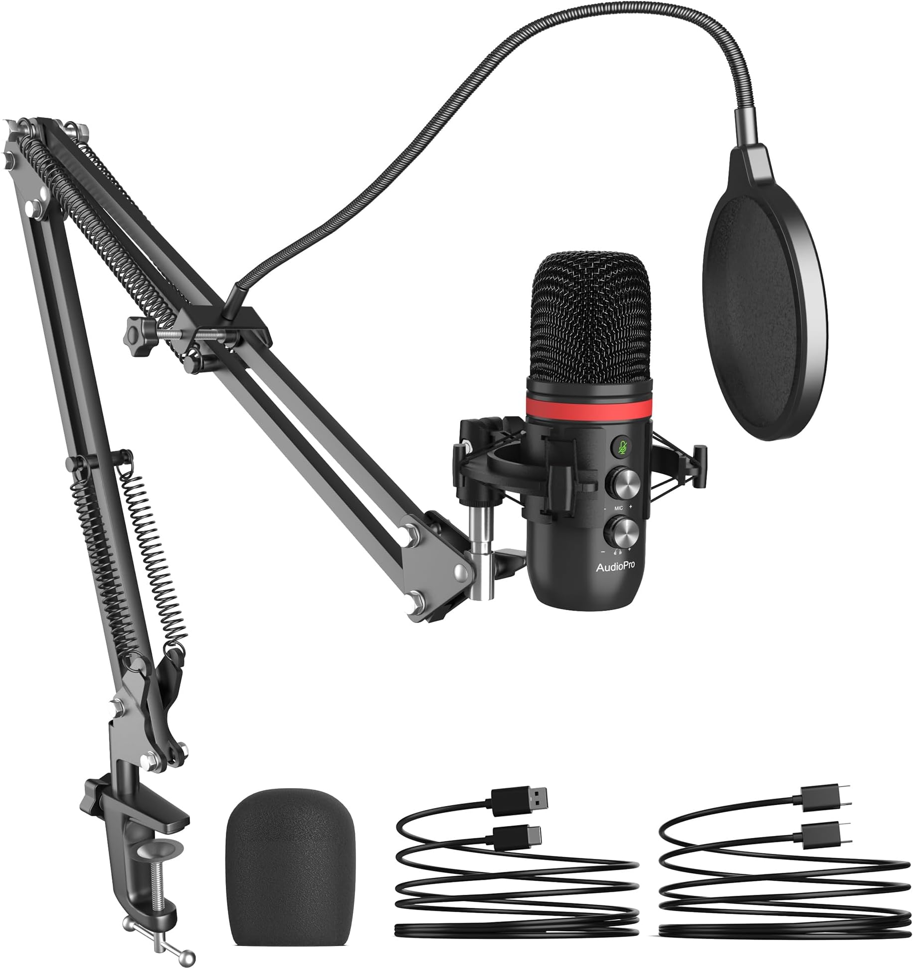 Amazon.com: AUDIOPRO USB Microphone, Computer Condenser Gaming Mic for ...