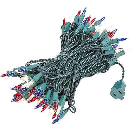 Amazon.com : Holiday Pride Patriotic String Lights - Red White Blue ...