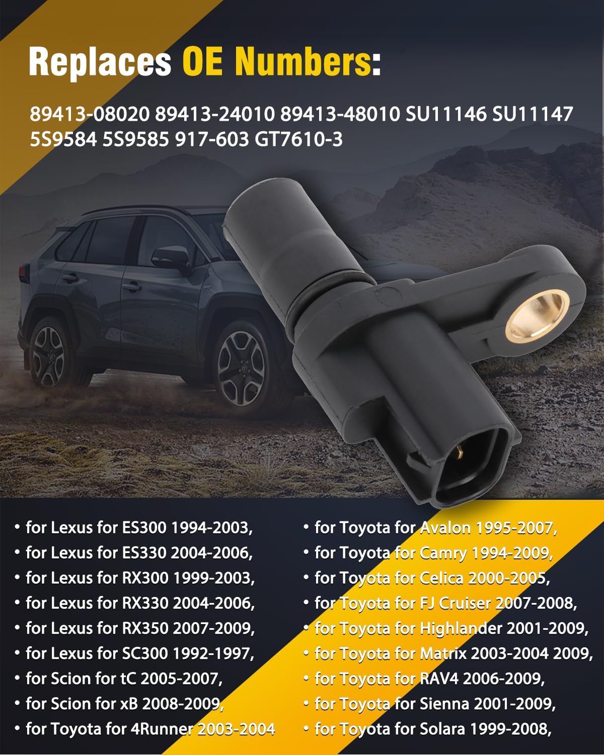 Avalon Speed Sensor GENUINE TRANSMISSION INPUT OUTPUT VEHICLE SPEED ...