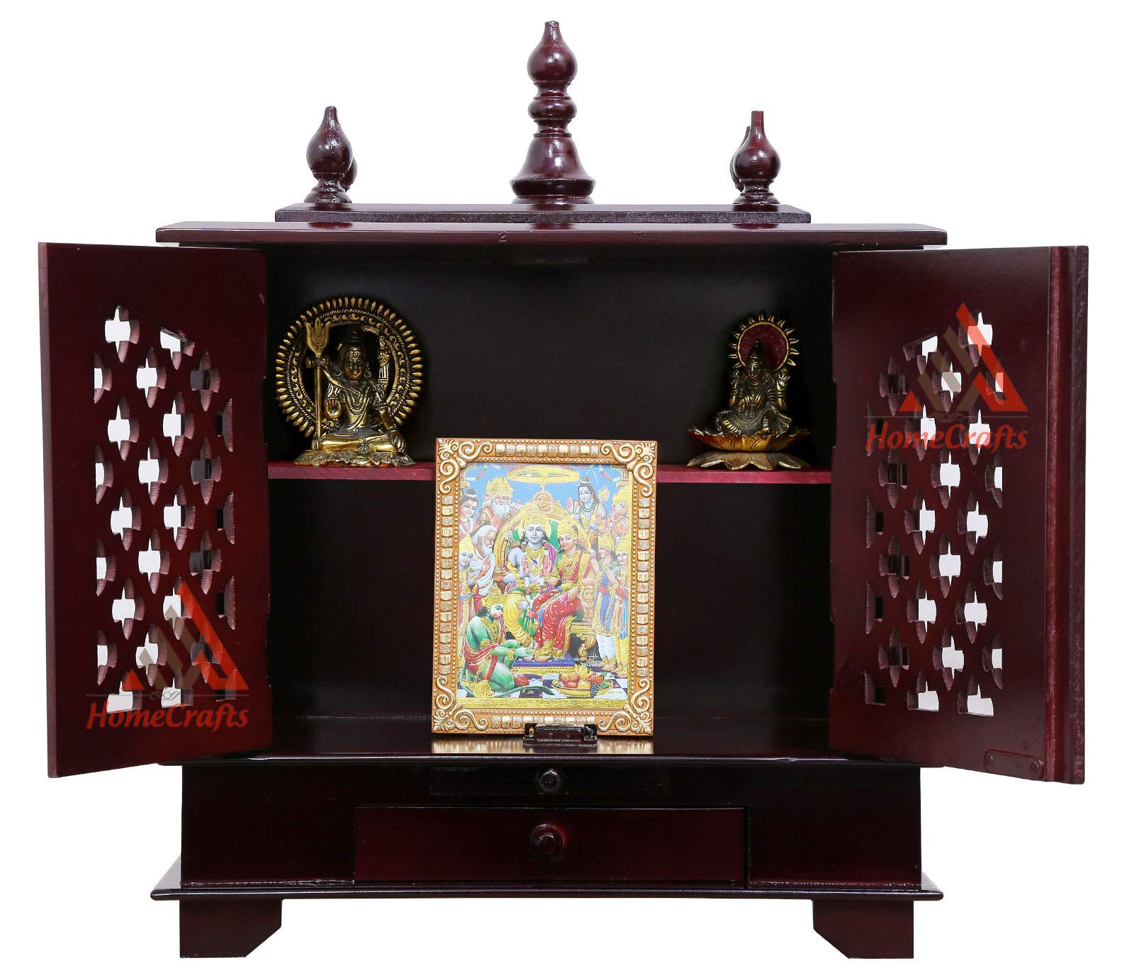 Buy Homecrafts Handpainted Wooden Temple/ god stand / pooja stand ...