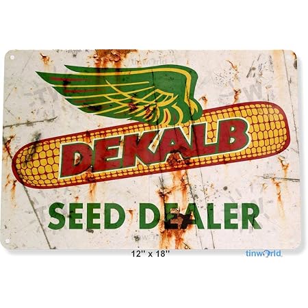 Amazon.com: TIN Sign Dekalb Seed Dekalb Metal Sign Garden Kitchen Farm ...