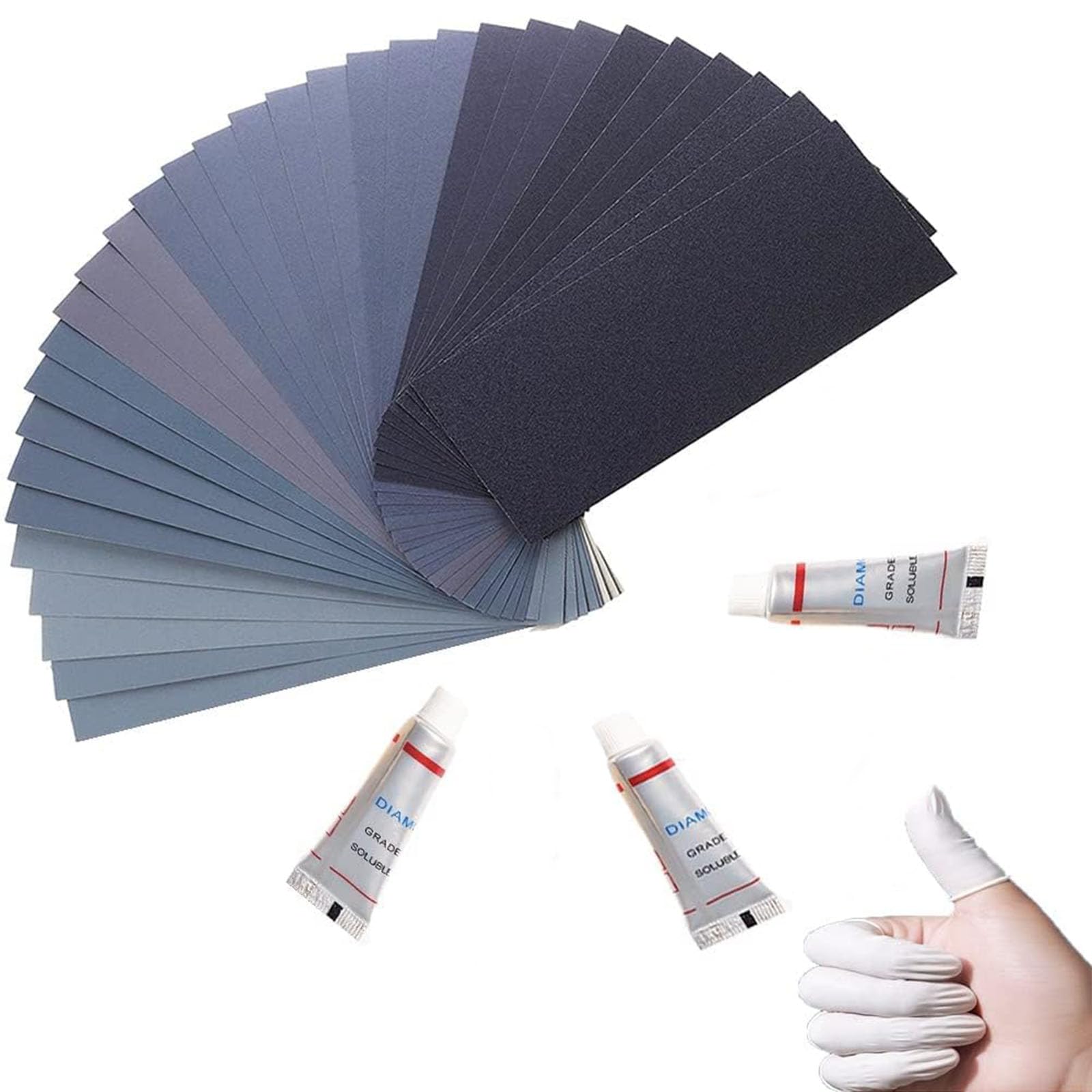 Extra Fine Sand Paper 120 to 20000 Grit, 36 PCS Sandpaper Sheets with 3 ...