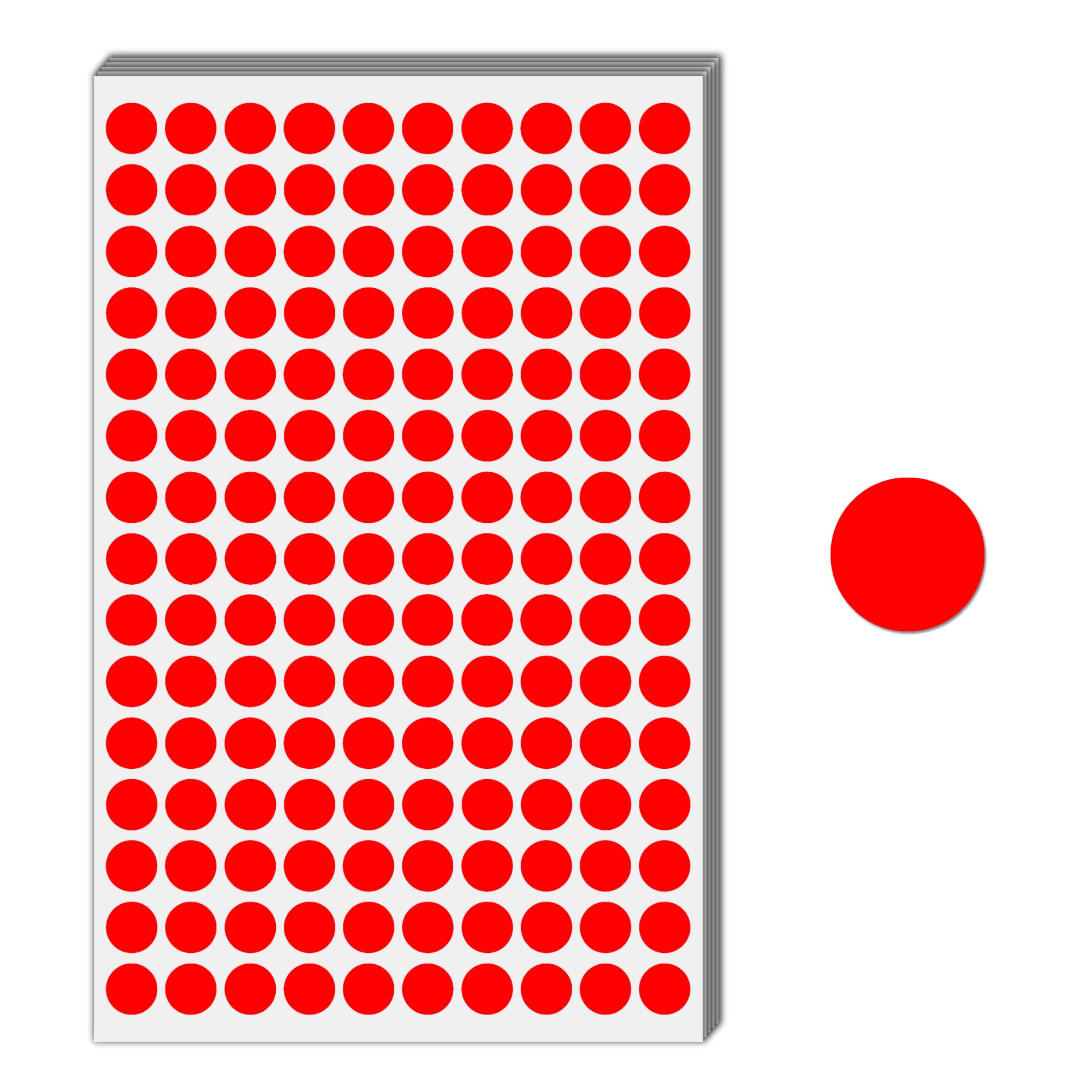 Amazon.com : 3000 Pieces, 1/2 inch - Red Dot Stickers, Small Round ...