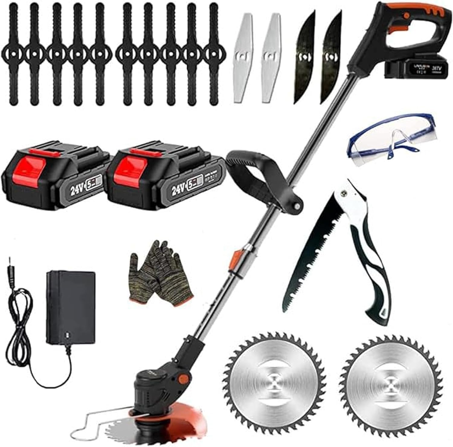 Amazon.com : Weed Wacker Battery Weed Eater Cordless Grass Trimmer ...