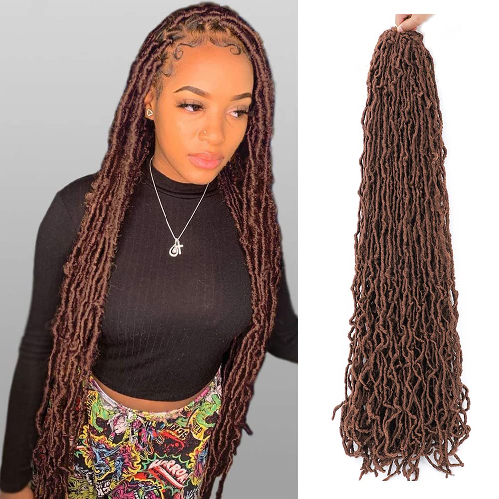 Buy Faux Locs Crochet Hair for Black Women Pre looped Soft Locs Crochet ...
