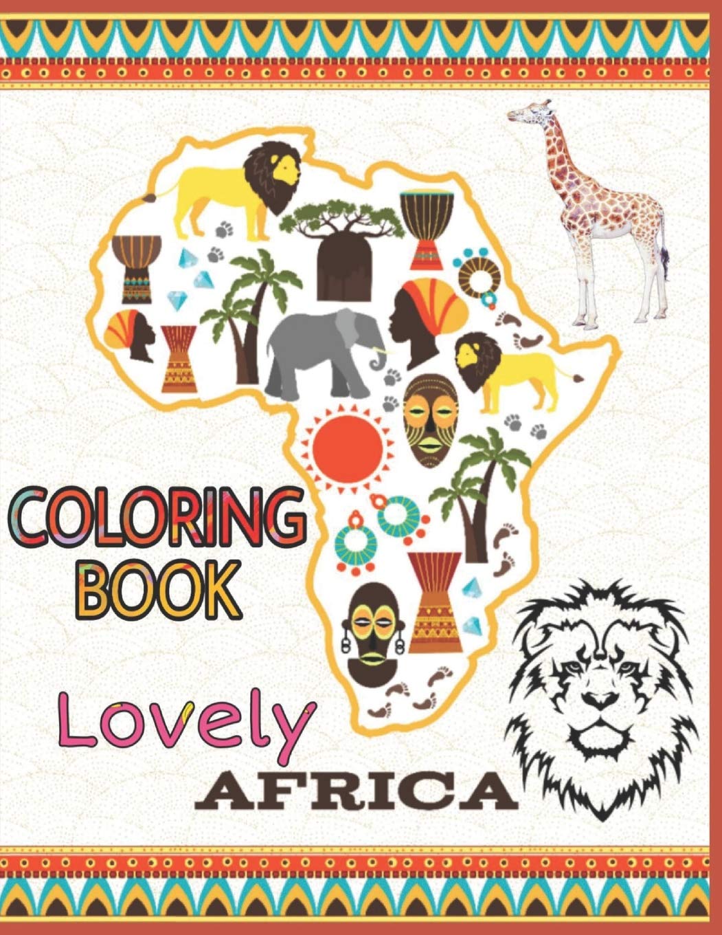 Buy Lovely Africa Coloring Book: African Animals, Egyptian Pharaoh ...