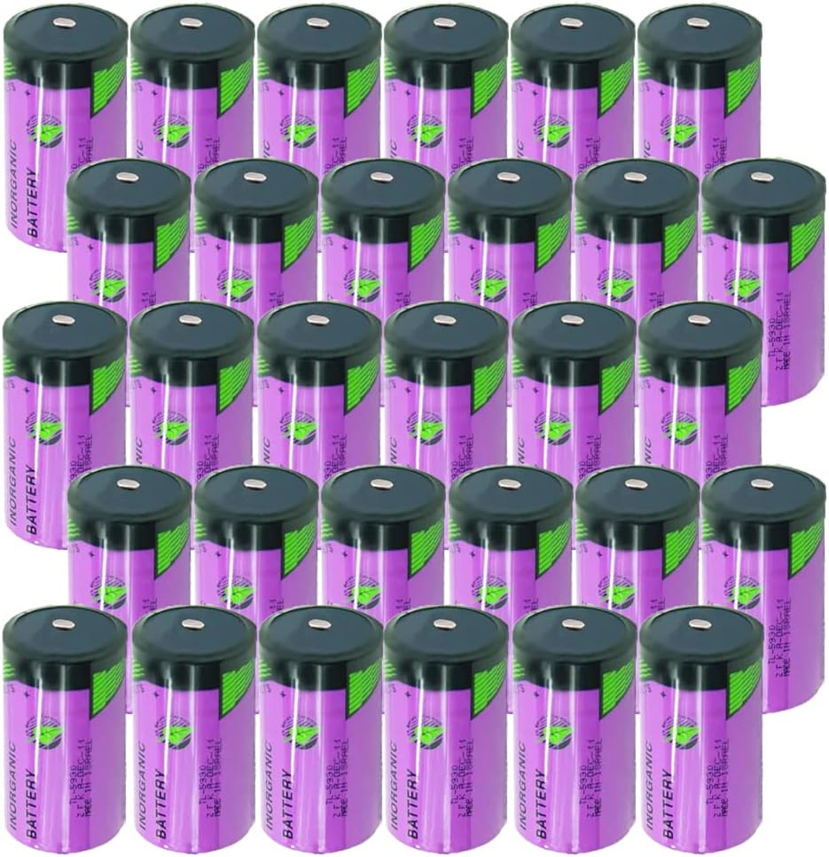 Amazon.com: HMH 30 Pcs 3.6V 19000mAh TL-5930 Lithium-Thionyl Chloride ...
