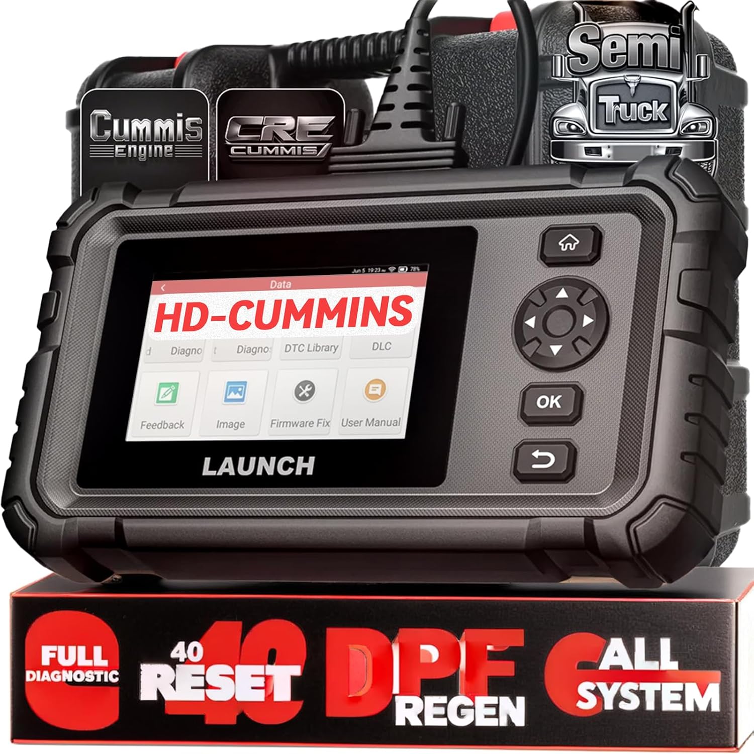 Amazon.com: LAUNCH Creader Elite HD CRE CUMMIS Full System Heavy Duty ...
