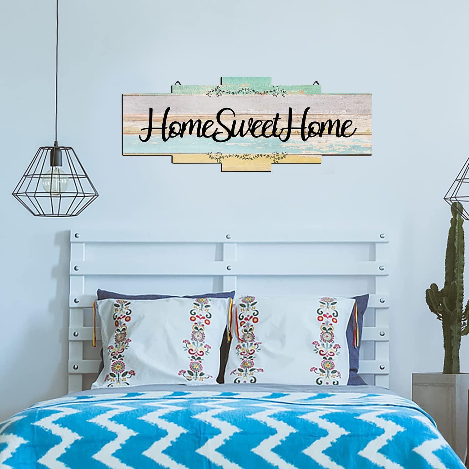 Letrero de madera grande de 32 x 14 pulgadas con texto en inglés Home ...