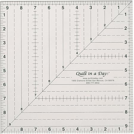 Amazon.com: Quilt in a Day 12-1/2-Inch by 12-1/2-Inch Square Up Ruler ...