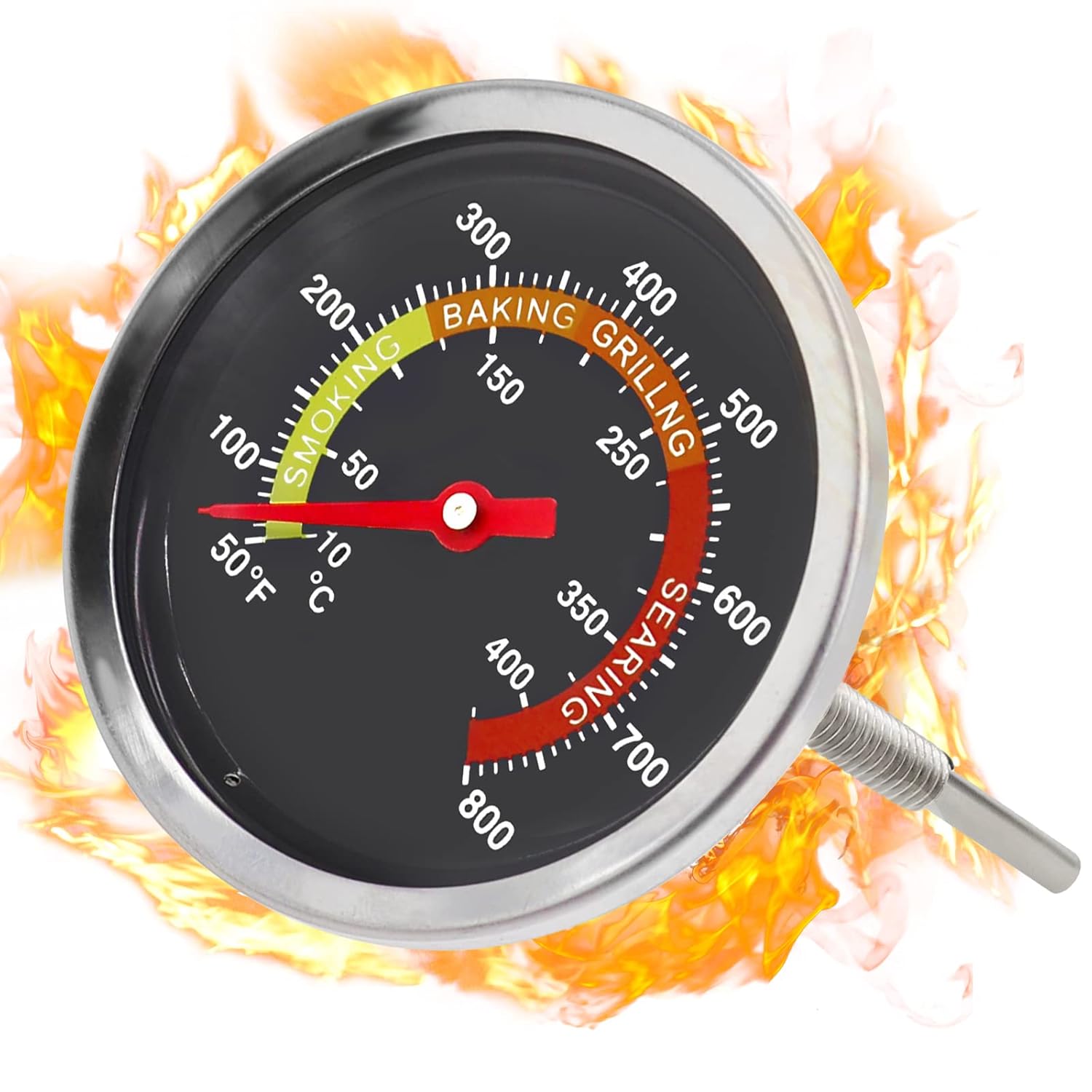 CubePlug Stainless Steel Barbecue BBQ Smoker Grill Thermometer Temper ...