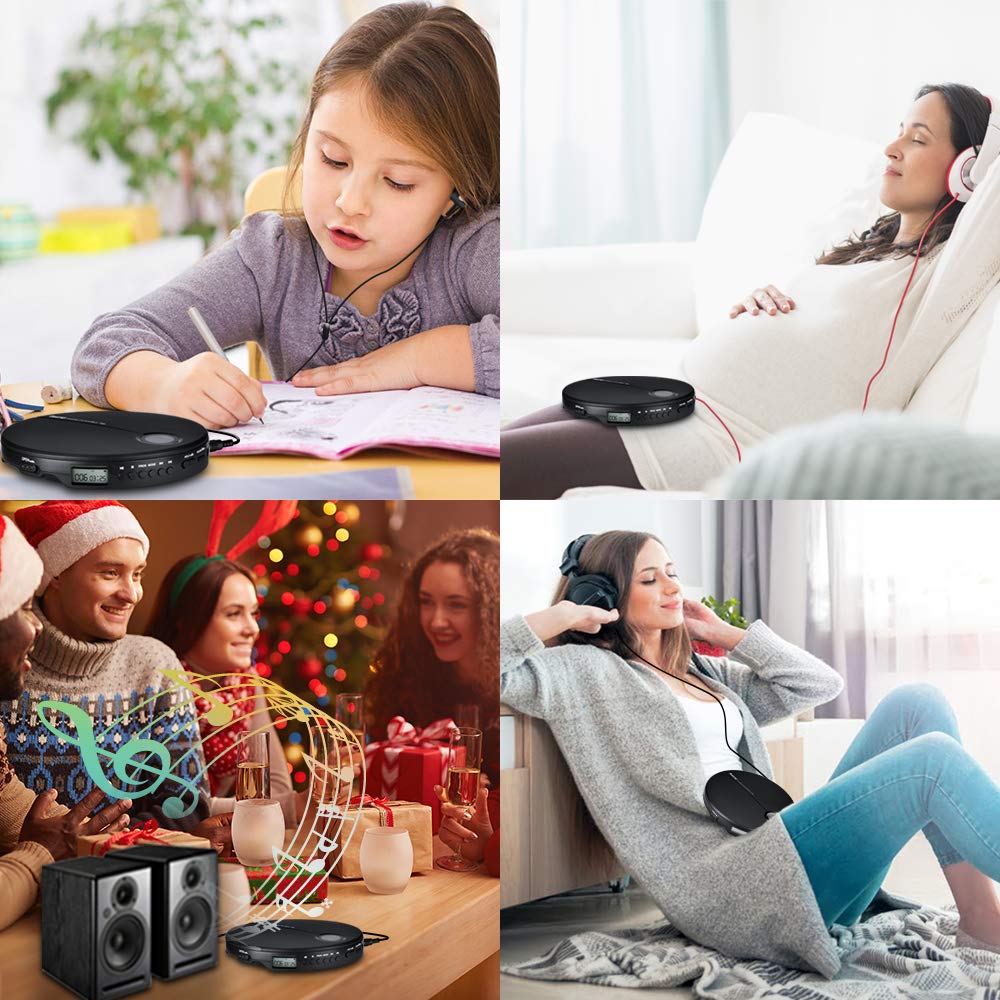 Buy Portable CD Player Walkman CD Player for Car Gueray Small CD Player ...