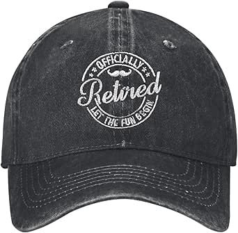 Retirement Hat for Women Men Embroidered Baseball Cap Personalized ...