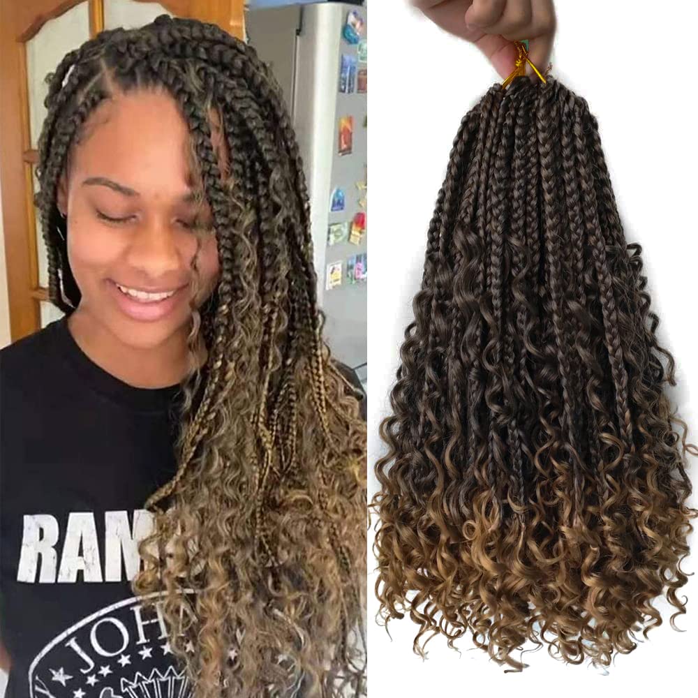 Buy Goddess Boho Box Braids 14 Inch Gypsy Bohemian Braids With Wavy ...