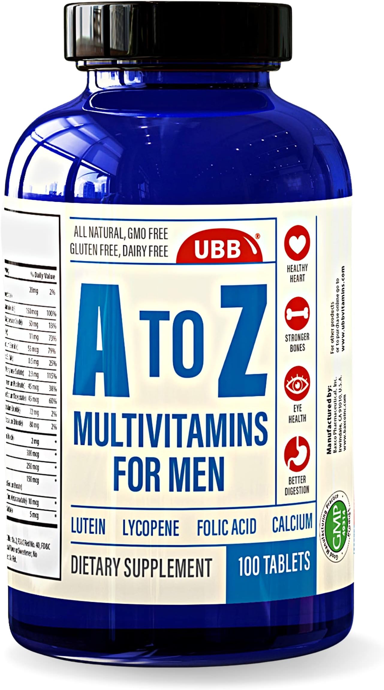 Amazon.com: herbolab Multivitamin Once Daily, Max Strength Vitamins A ...