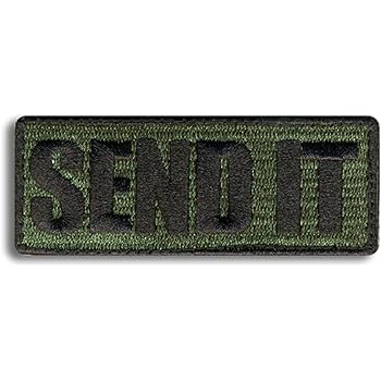 Amazon.com: Send It Embroidered Patch Tactical Morale Applique Fastener ...