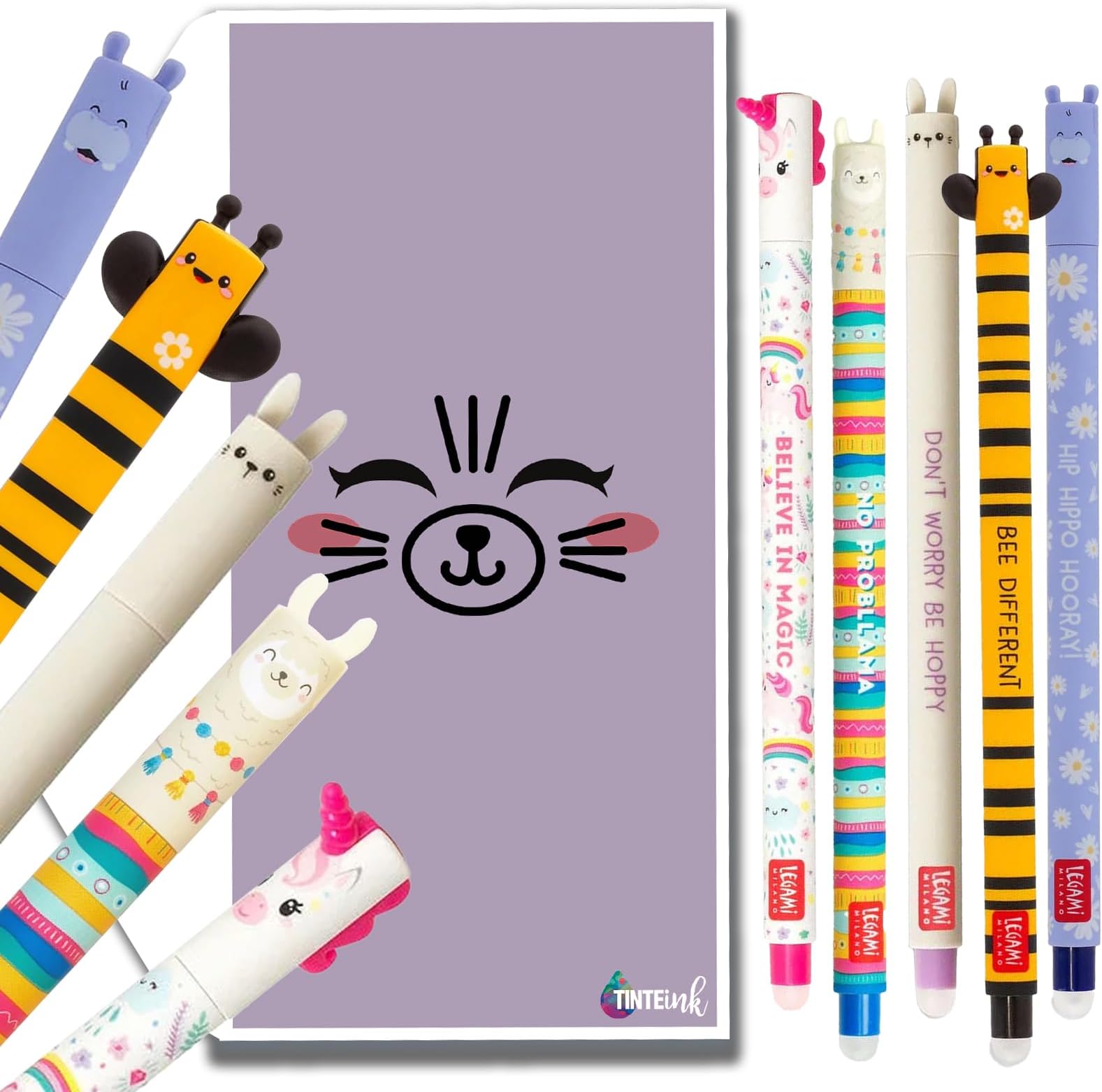 Tinte Ink Legami Erasable Pens Bundle - (Cute Collection (5 Pens ...