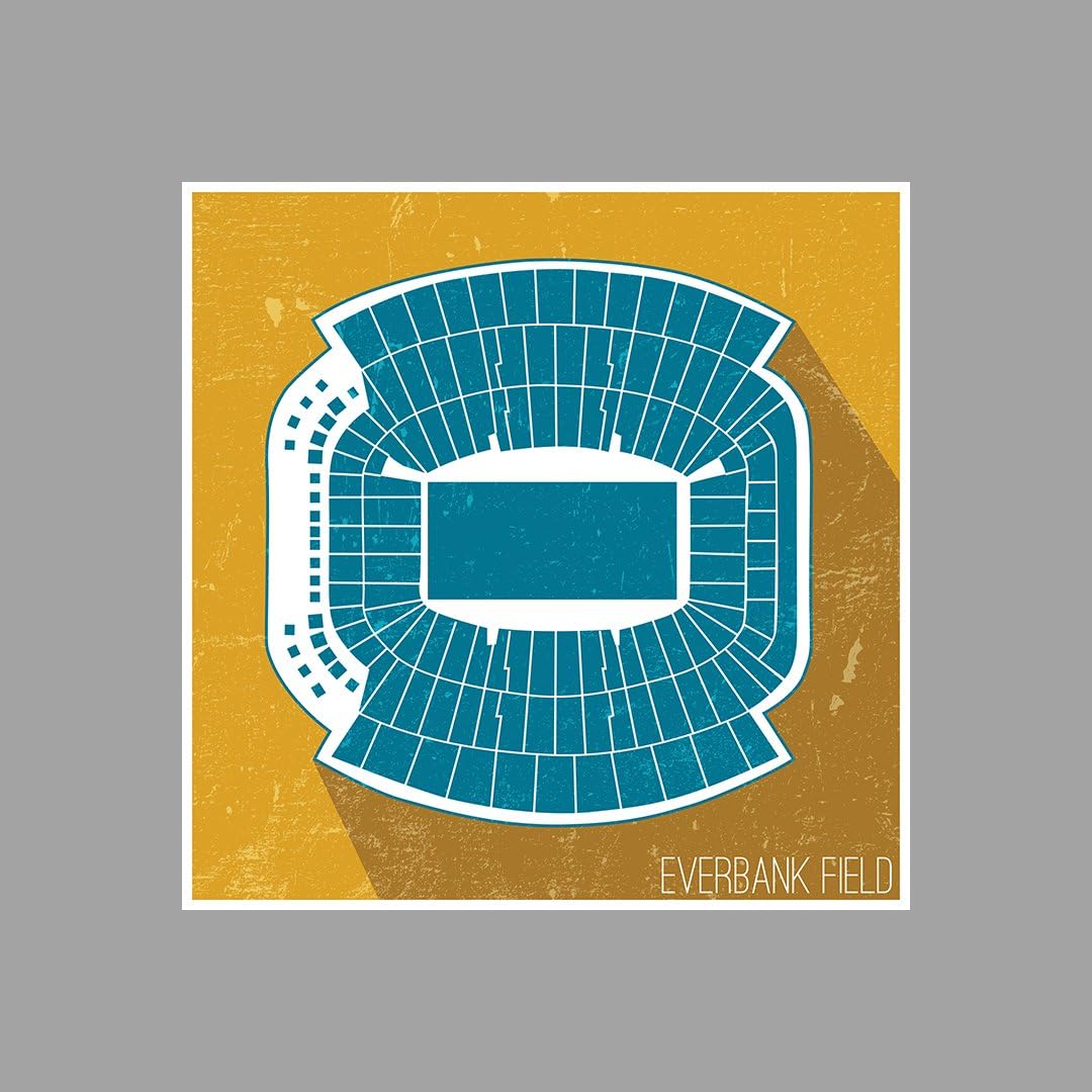 Amazon.com: Artsy Canvas Everbank Field - Football Seating Map - 12x12 ...