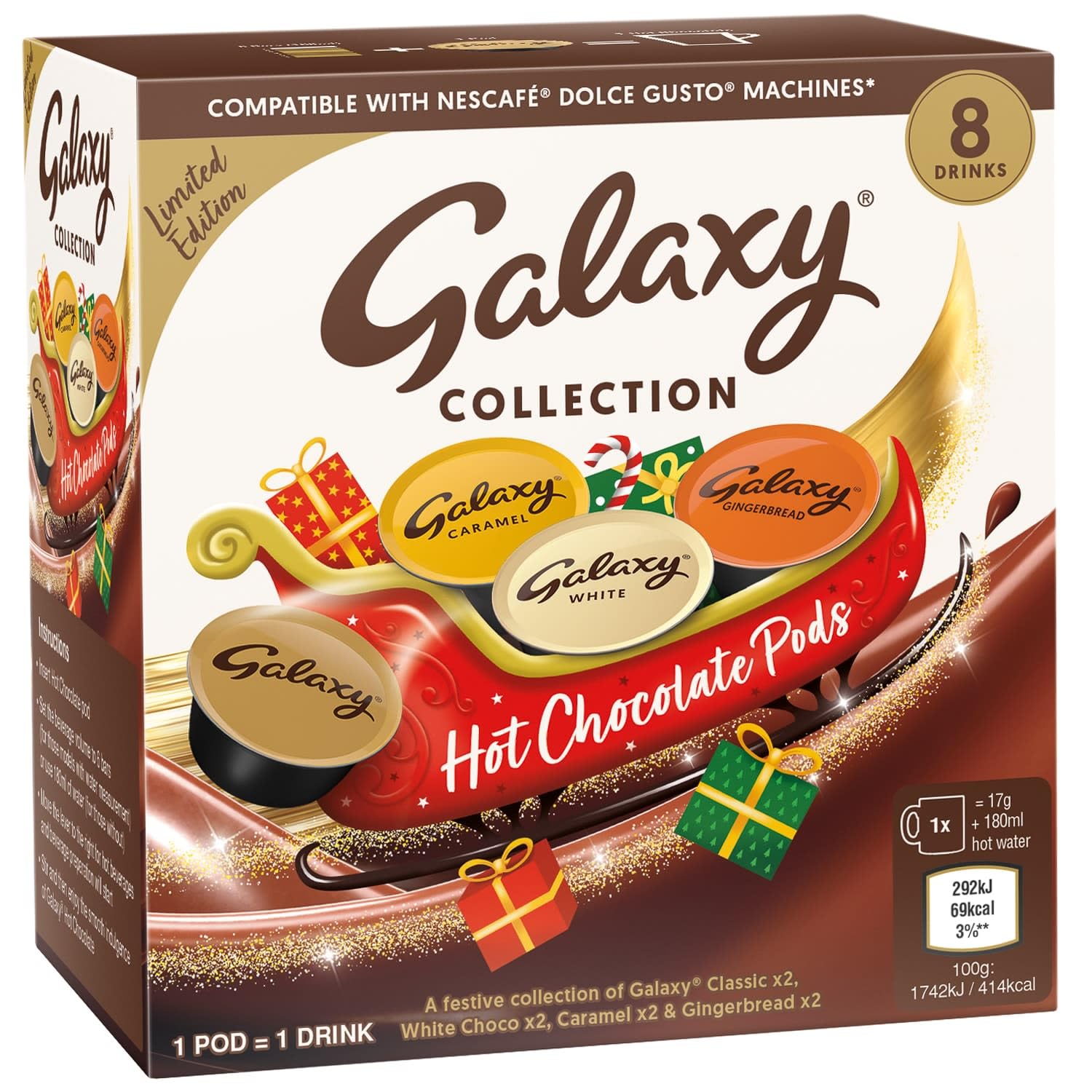GALAXY Hot Chocolate Pod Selection 8pk : Amazon.co.uk: Grocery