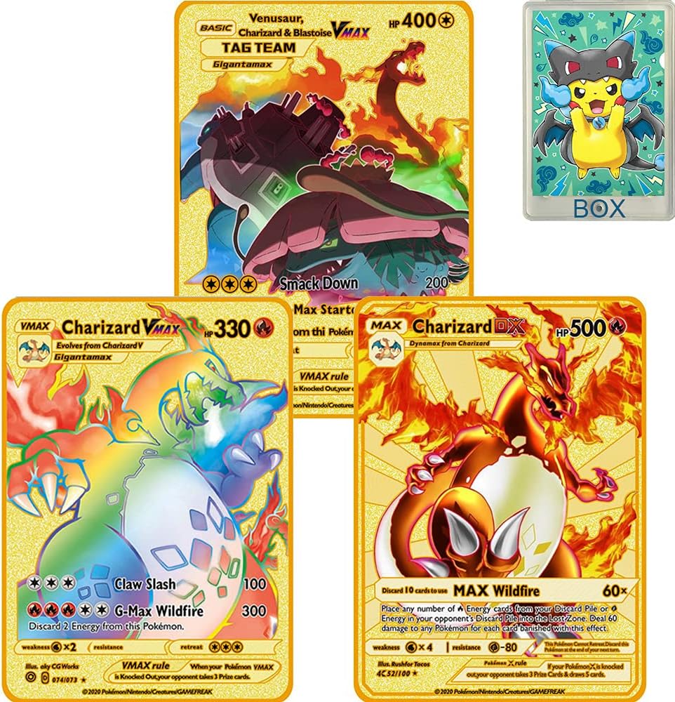Charizard Gold Plated Card - Vmax DX EX GX Metal Australia | Ubuy