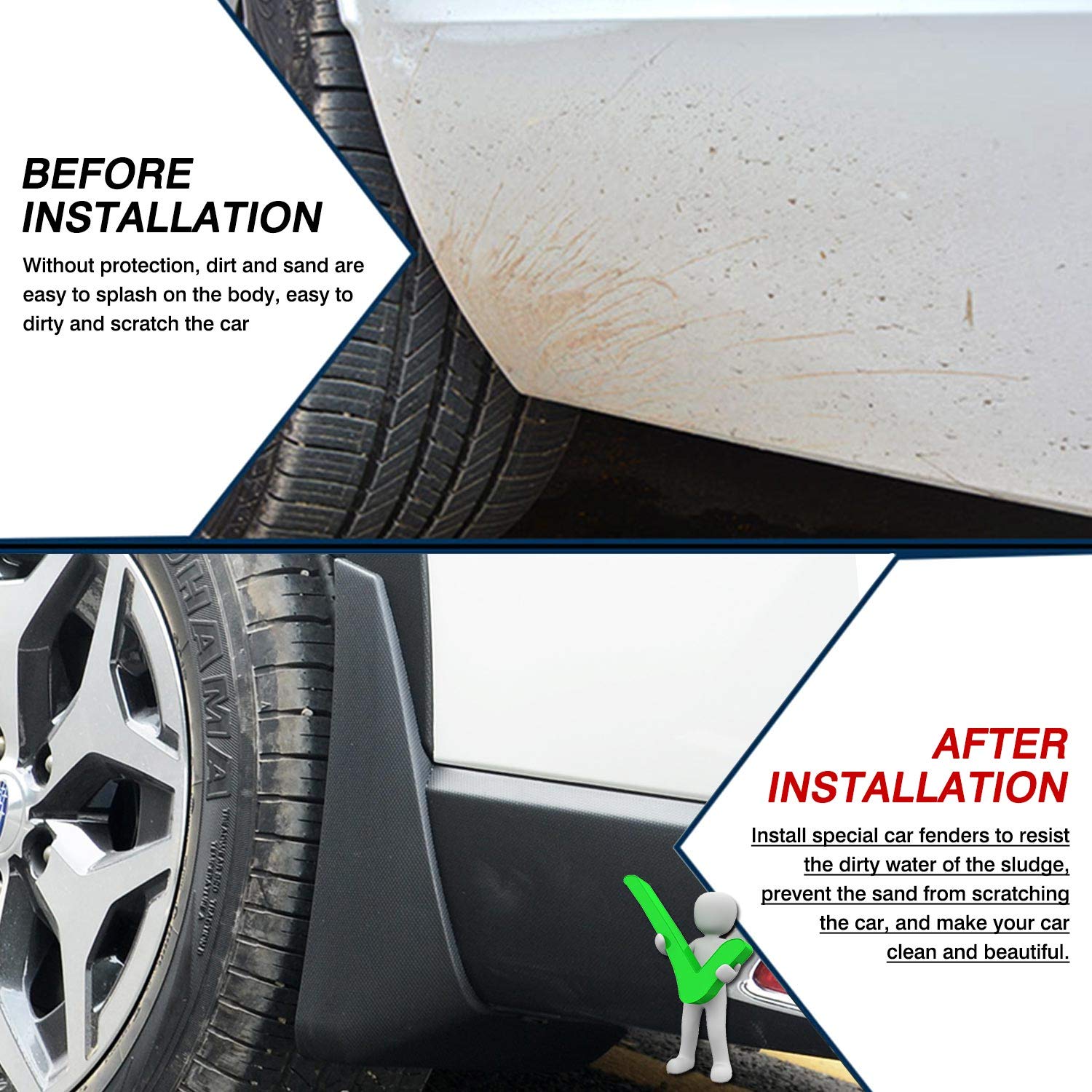 Snapklik.com : Powerty Mud Flaps Splash Guards For 2019-2023 2024 ...