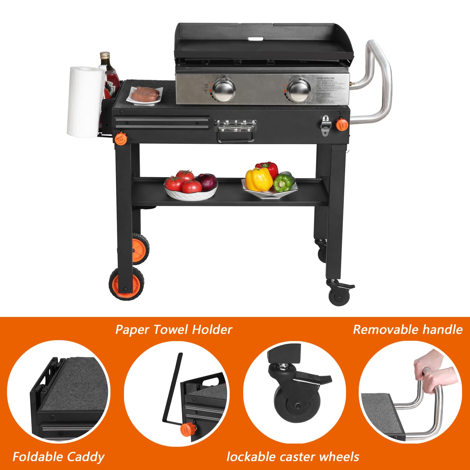 Snapklik.com : Daintyso Portable Blackstone Griddle Stand Table 17"/22 ...