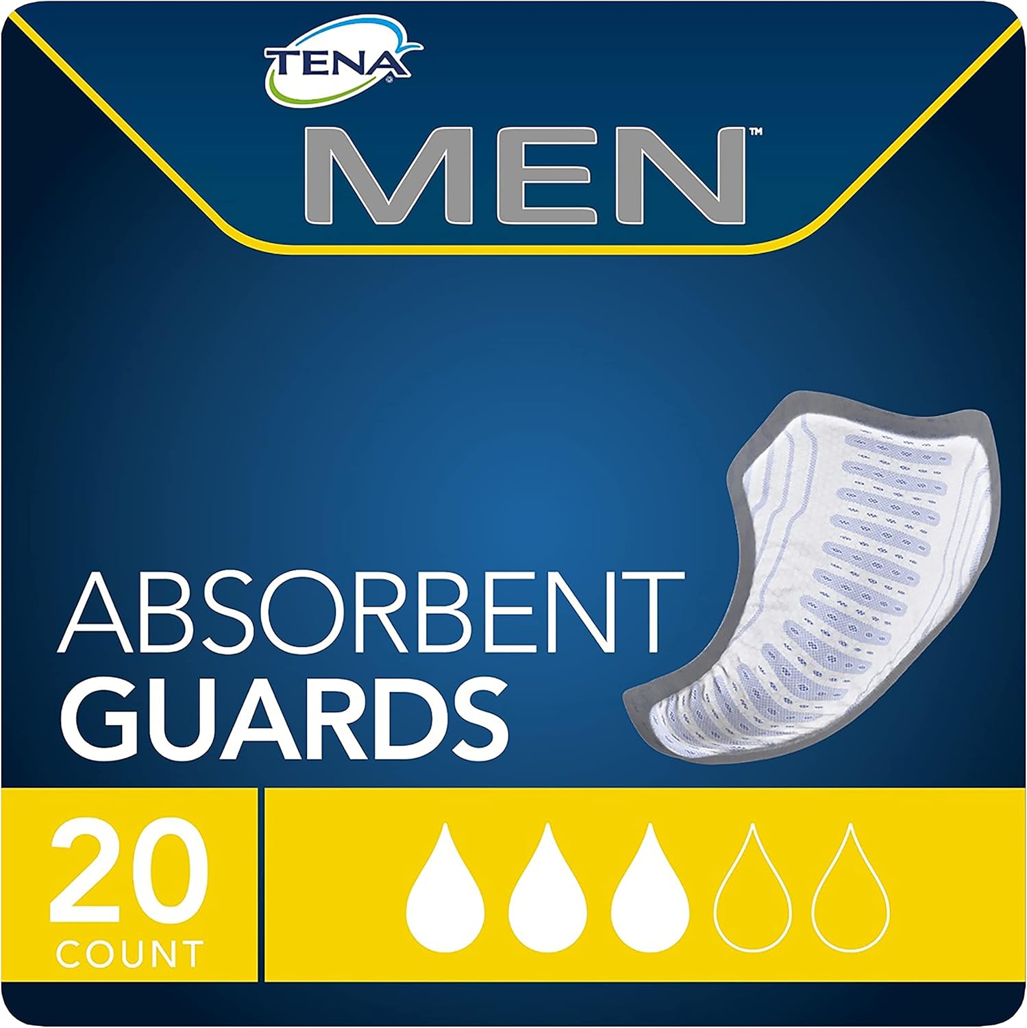Amazon.com: TENA Incontinence Guards for Men, Moderate Absorbency, 20 ...