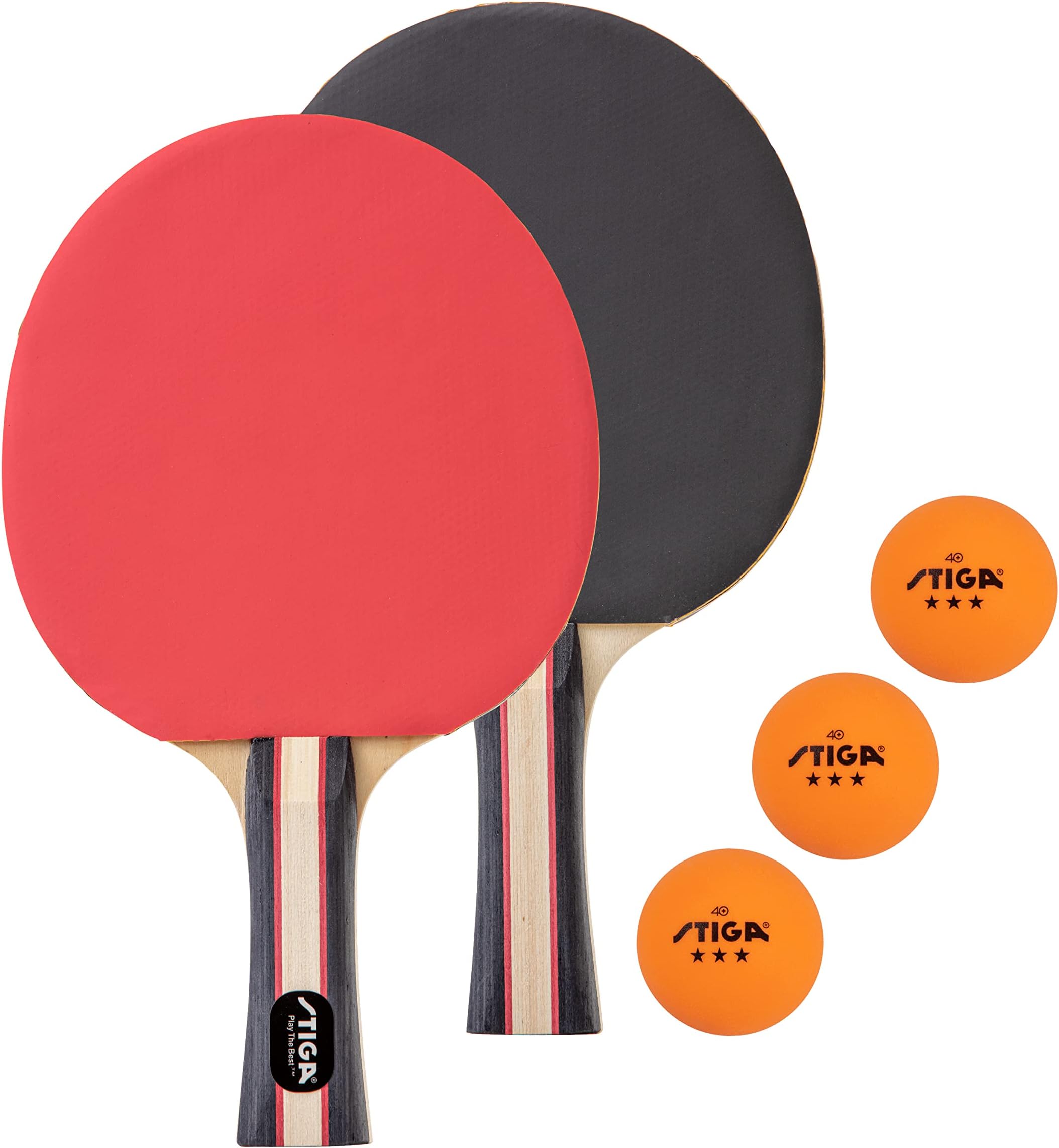 Stiga Performance 2 Player Ping Pong Set – 2 Table Tennis Rackets, 3 ...