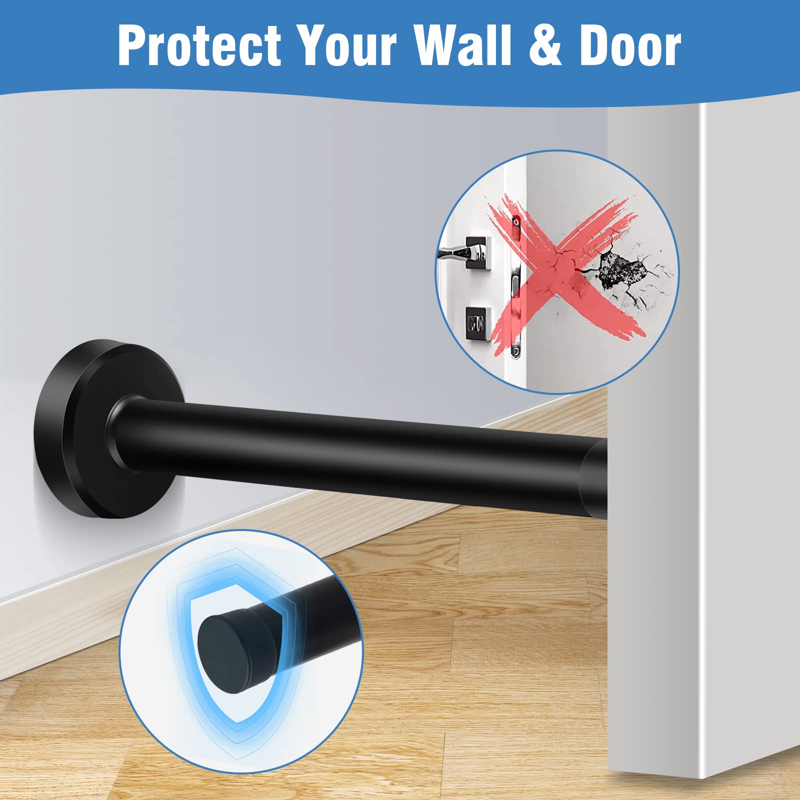 Snapklik.com : KOLAKO Door Stop, Long Door Stopper 10 Inch Wall Mounted ...