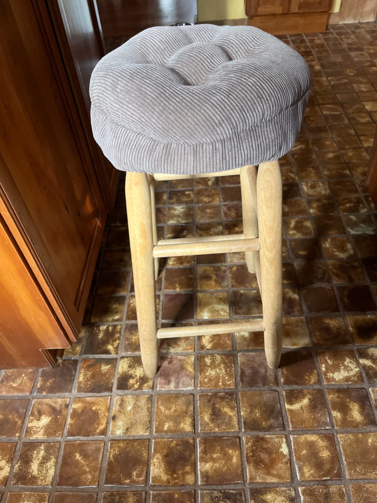 $7/mo - Finance baibu Set of 2 Stool Covers Round, Super Soft Round Bar ...