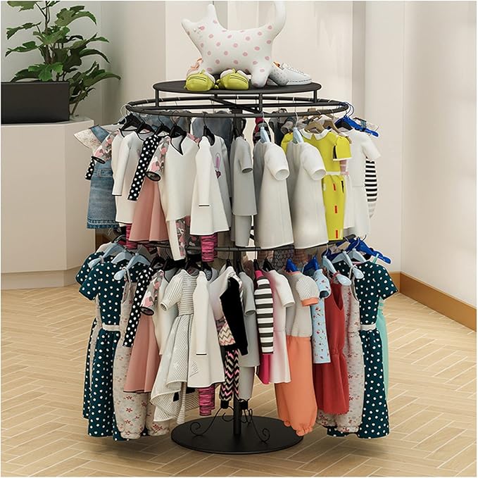 Amazon.com: AMSXNOO Round Clothes Rack, Childrens Clothing Display ...