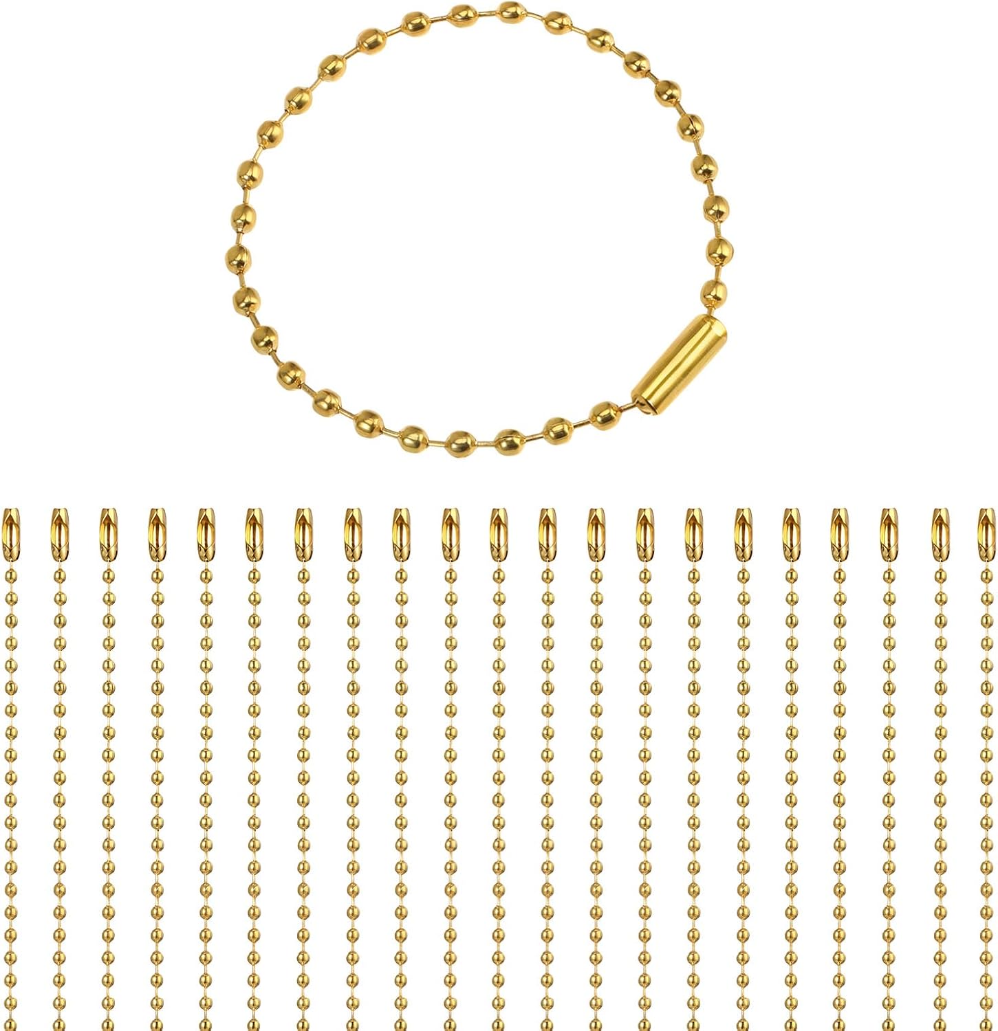 Amazon.com: Lnngub 100 Pcs Ball Beads Chain,4.7 Inch Ball Chain ...