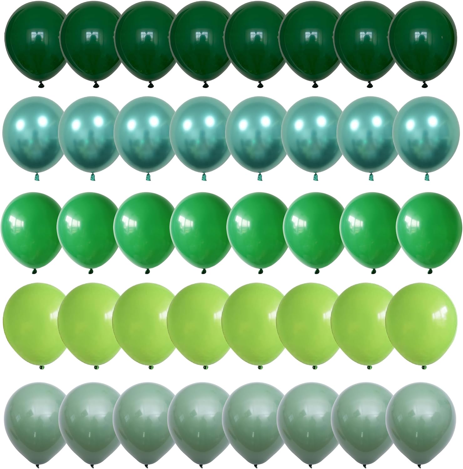 Amazon.com: Togvu Green Balloons, 60 Packs 12 Inch Different Shades ...