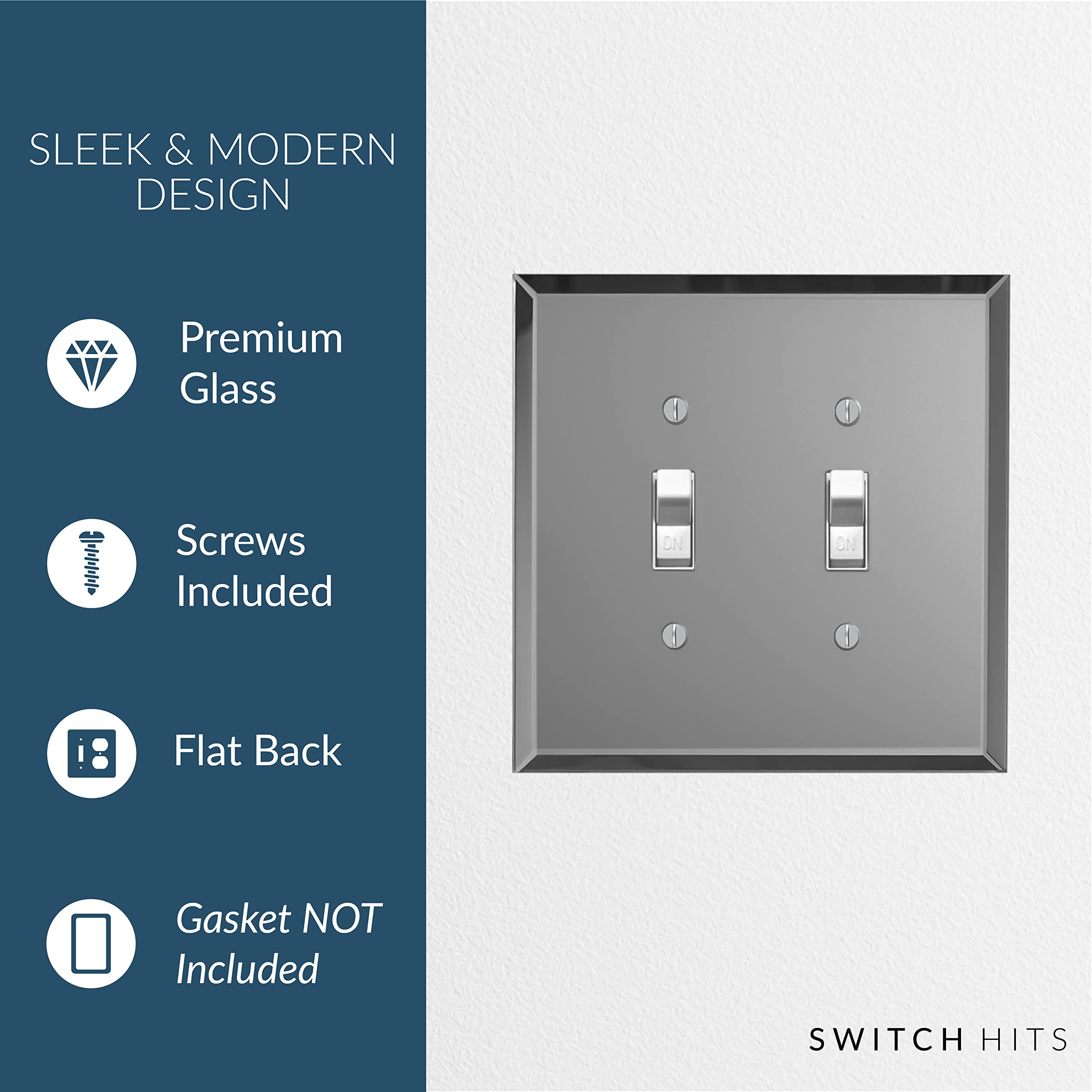 Colored Glass Switch Plate Covers Avoid Shadowing On Edges Near