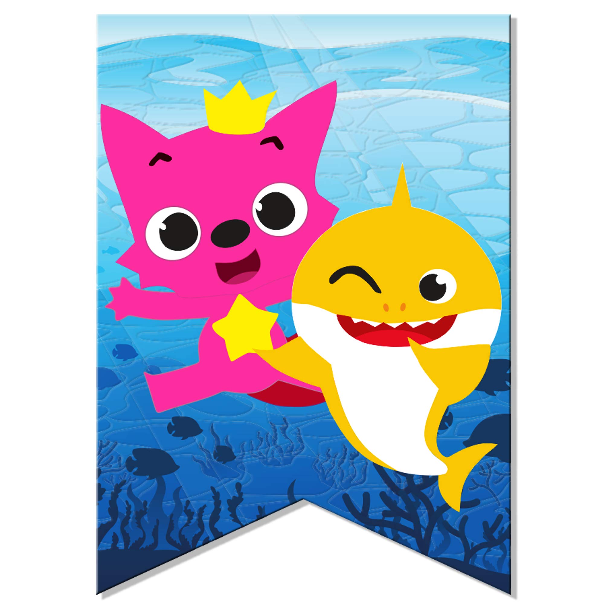 Baby Shark Happy Birthday Banner DOO Garland Shark Theme Party Supplies ...