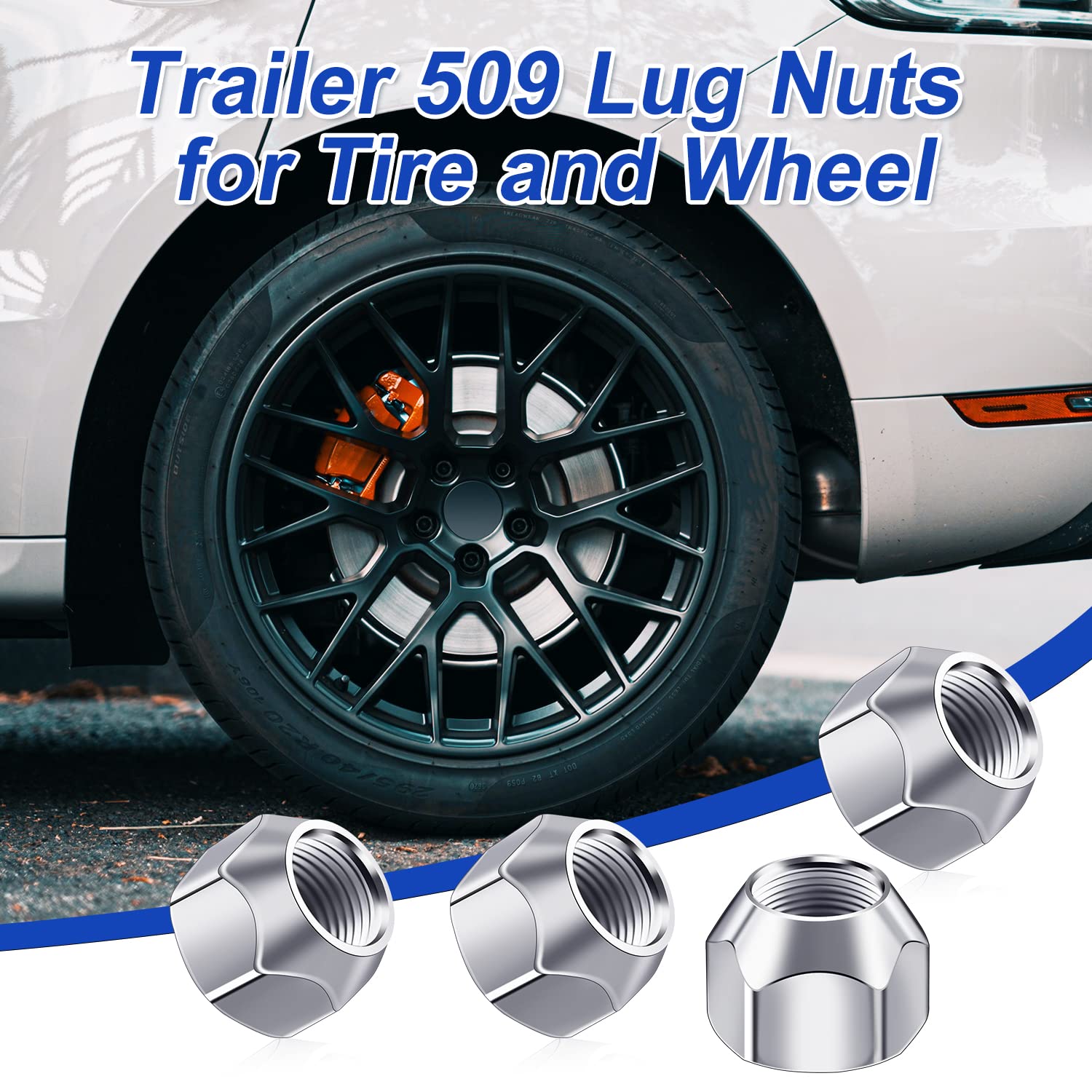 Lug Nuts 1/2-20 IBroPrat 10pcs 1/2-20 Inch Zinc Plated 509 Tire Lugs ...