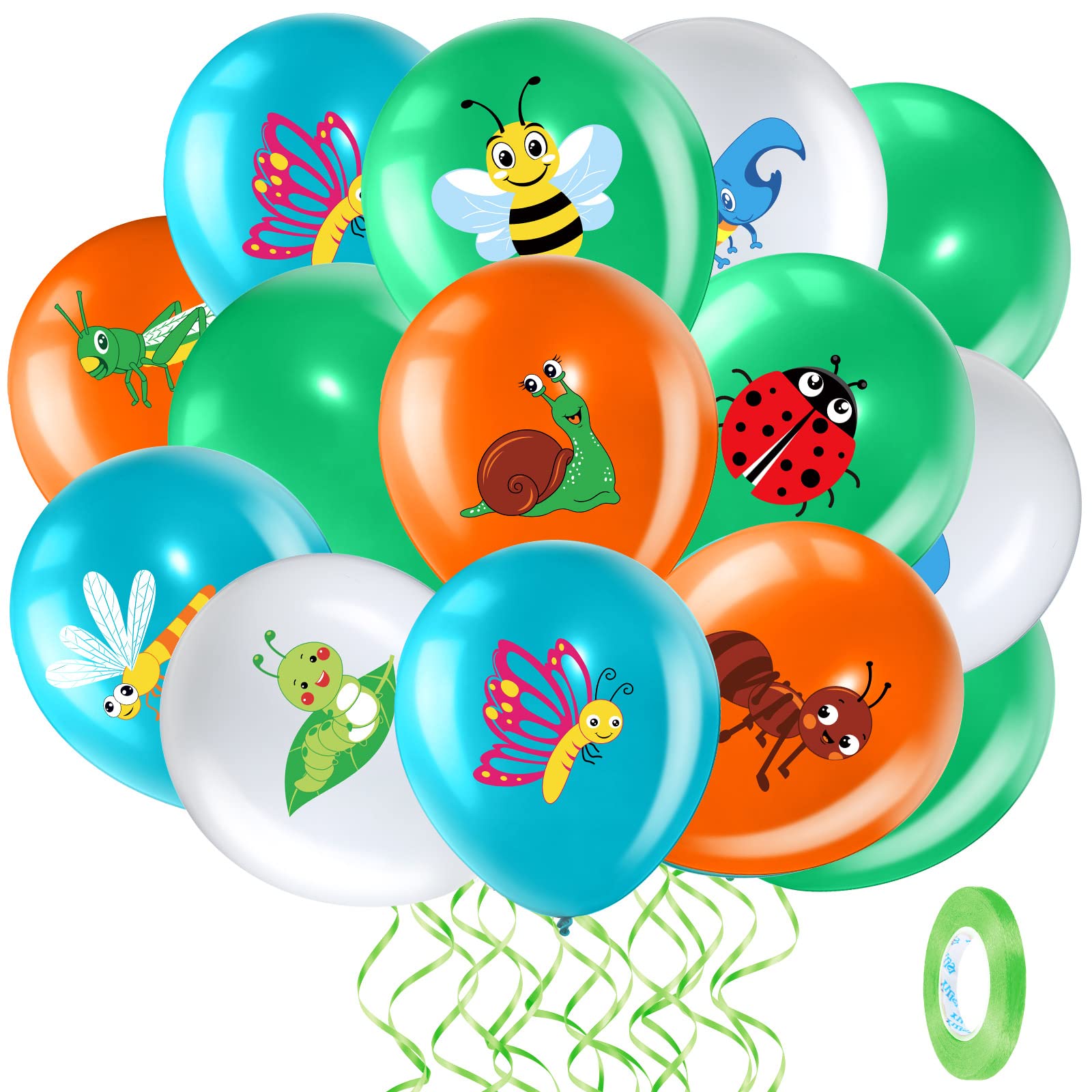 Buy 50 Pack Spring Summer Bug Birthday Party Decorations, 12 Inch ...