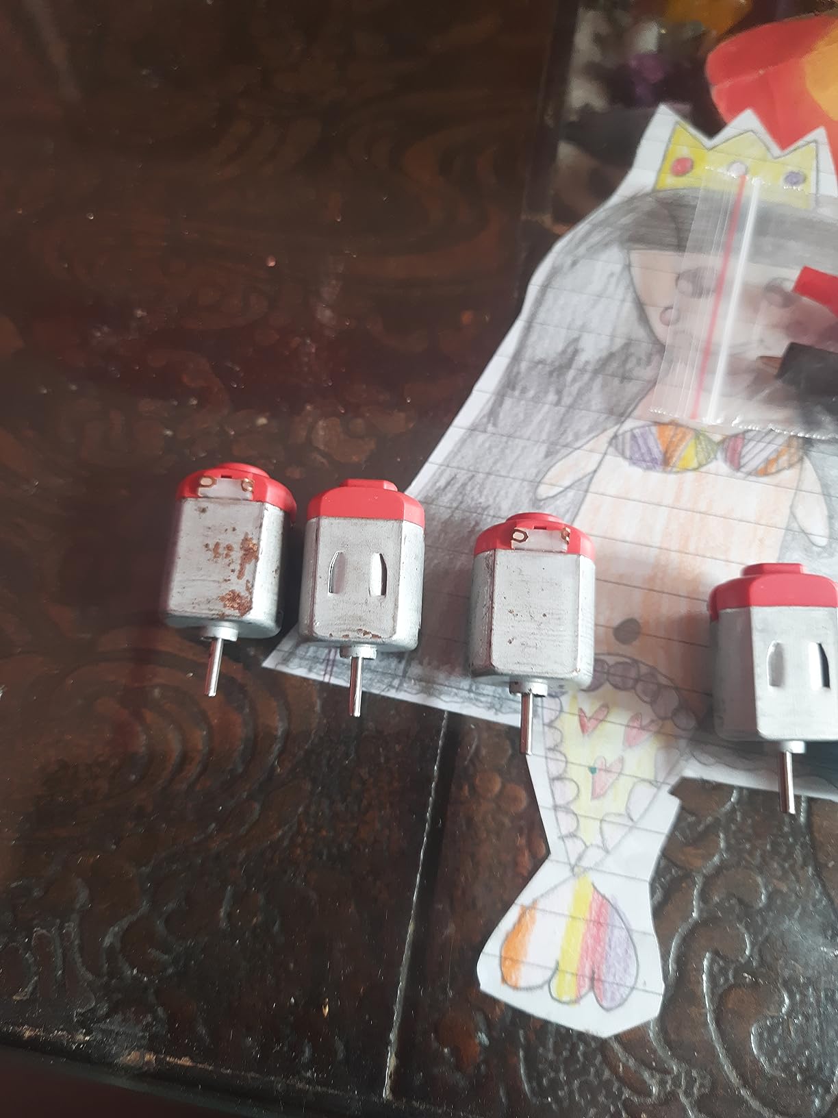 PGSA2Z Metal 12V 7000-14000 Rpm Dc Motor Kit With 4 Pieces Round Motor ...