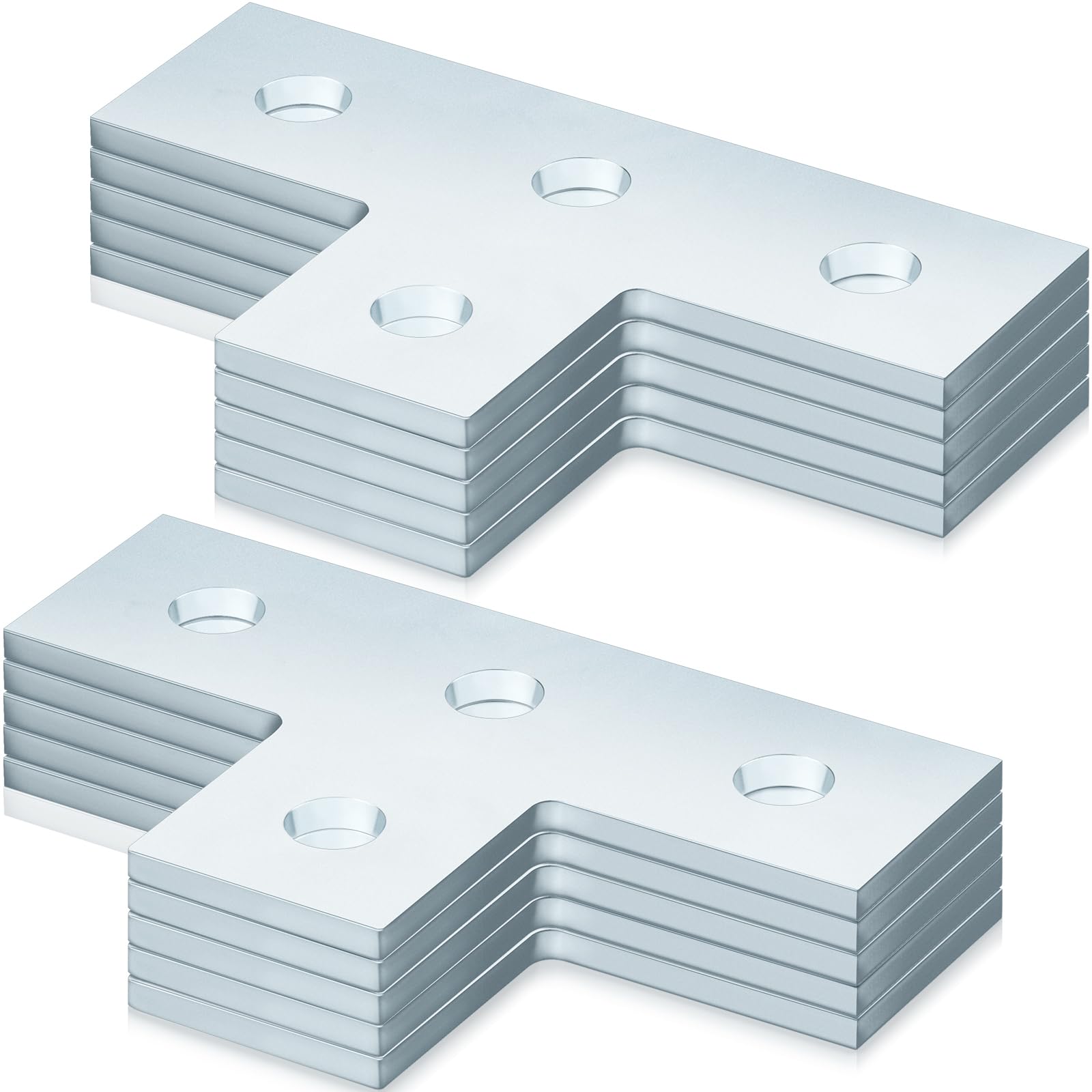Amazon.com: Tandefio 10 Pcs 4 Hole T Shaped Connector Flat Plate T ...