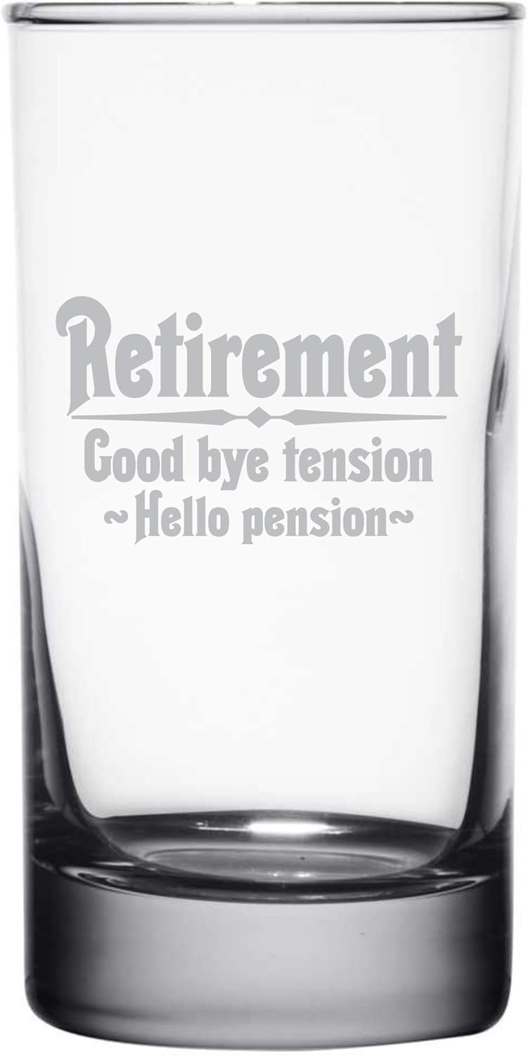 Amazon.com | Retirement Gift Highball Rocks Glass for Men, Goodbye ...