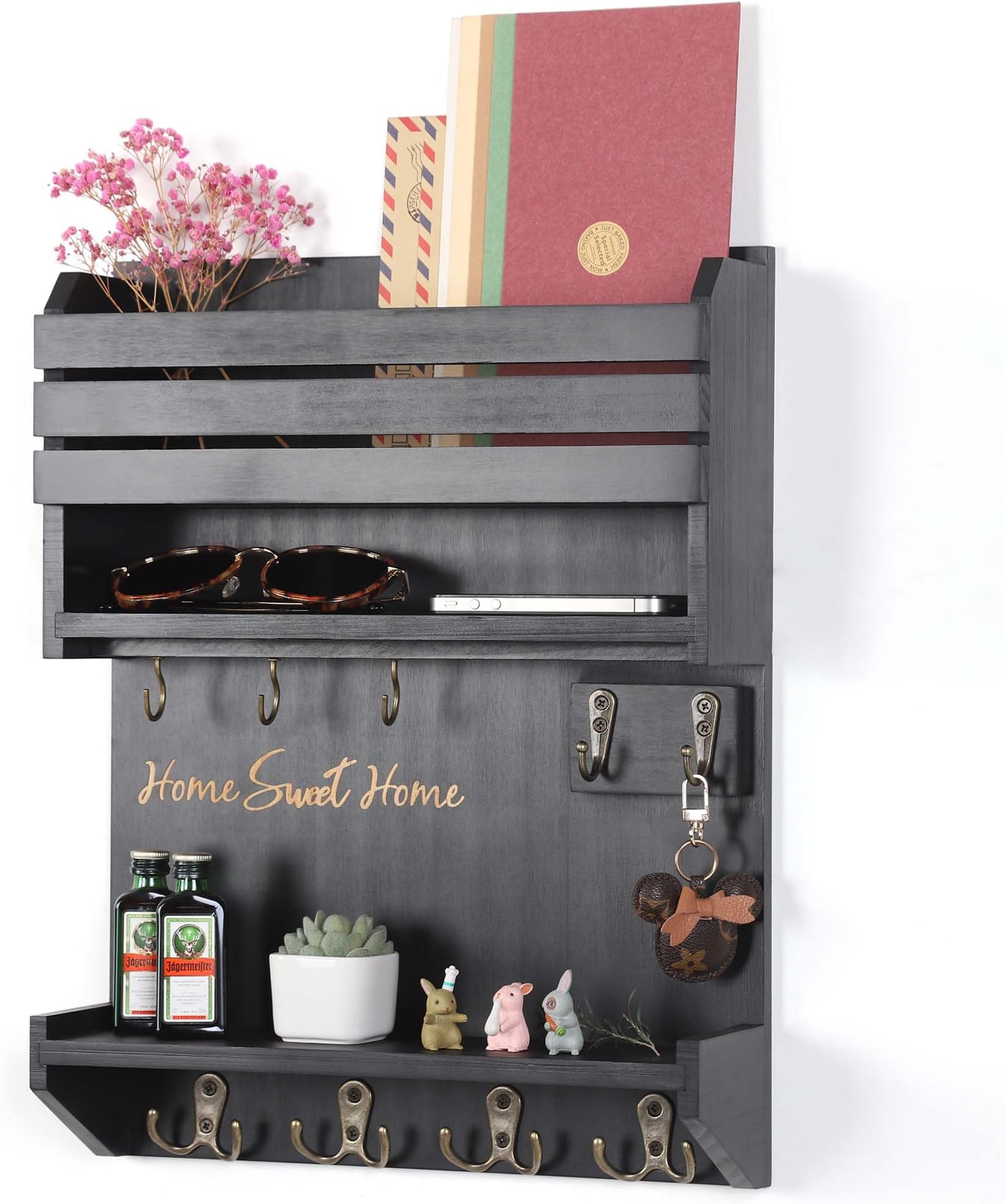 Amazon.com: Mutsault Key Holder for Wall, Wall Mounted Mail Organizer ...