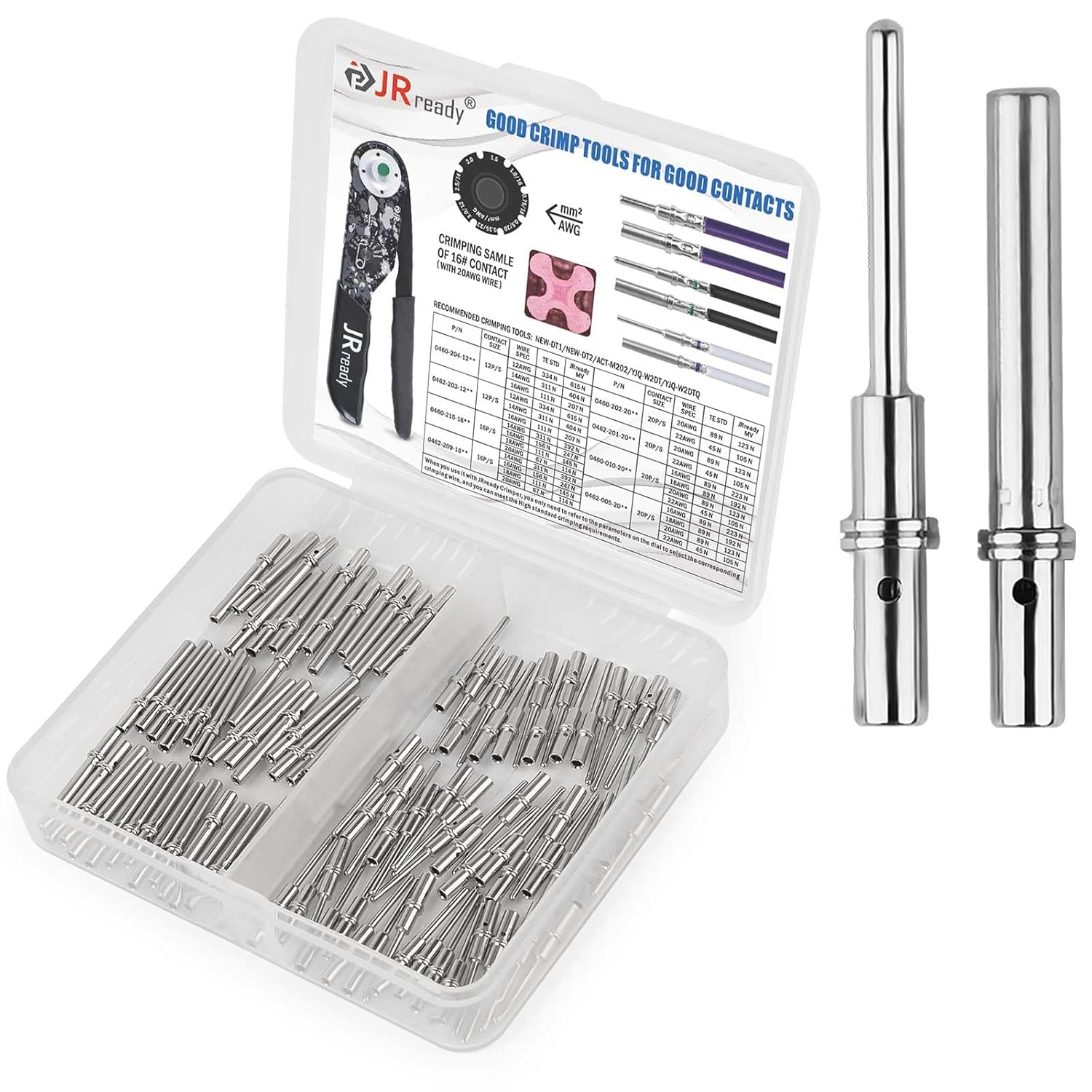 JRready Deutsch DTM Solid Contact Kit,ST6282-050 Turned Contacts 20 ...