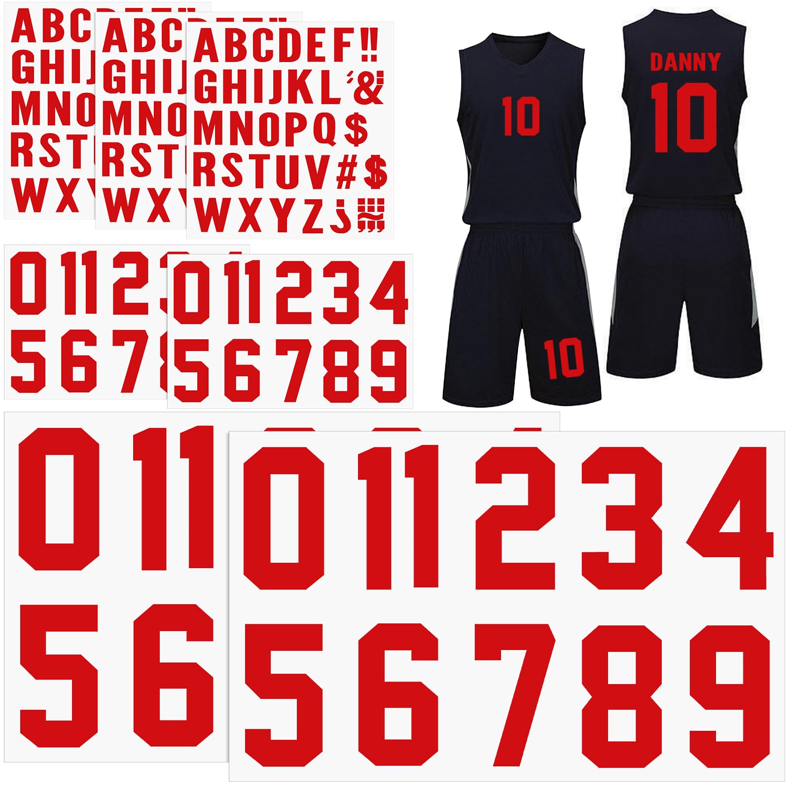 Amazon.com: 190 Pcs Iron on Letters Iron on Numbers Alphabets Fabric ...