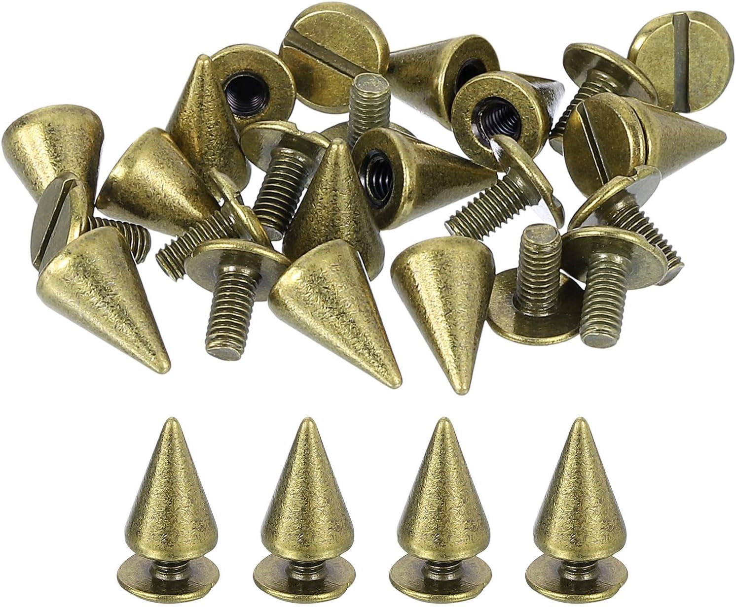Amazon.com: uxcell 16 Sets Spikes and Studs Kit, 7mm Cone Spikes Punk ...