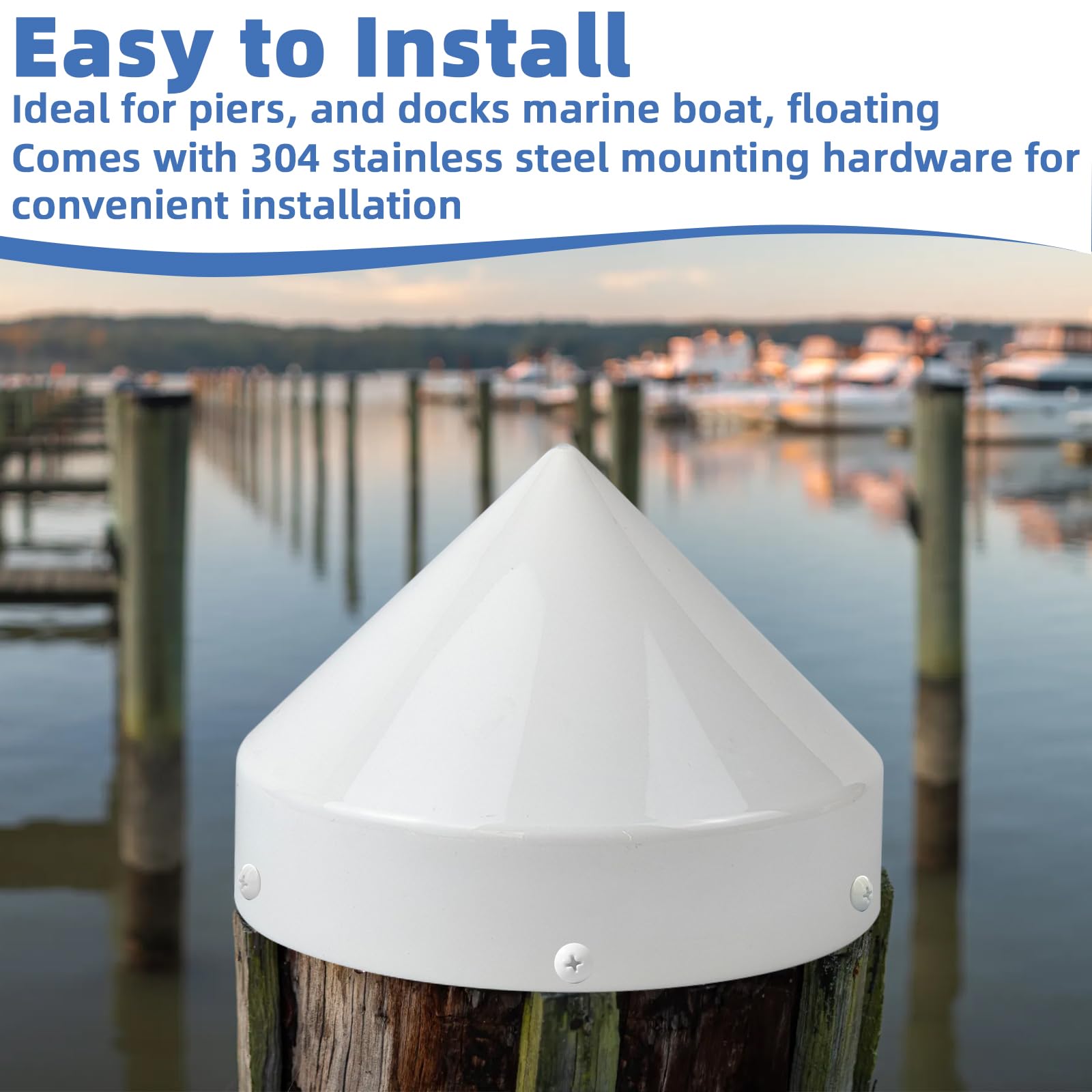 Snapklik.com : 8.5 Inch Cone Piling Cap For Dock,Marine Pylon Cap For ...
